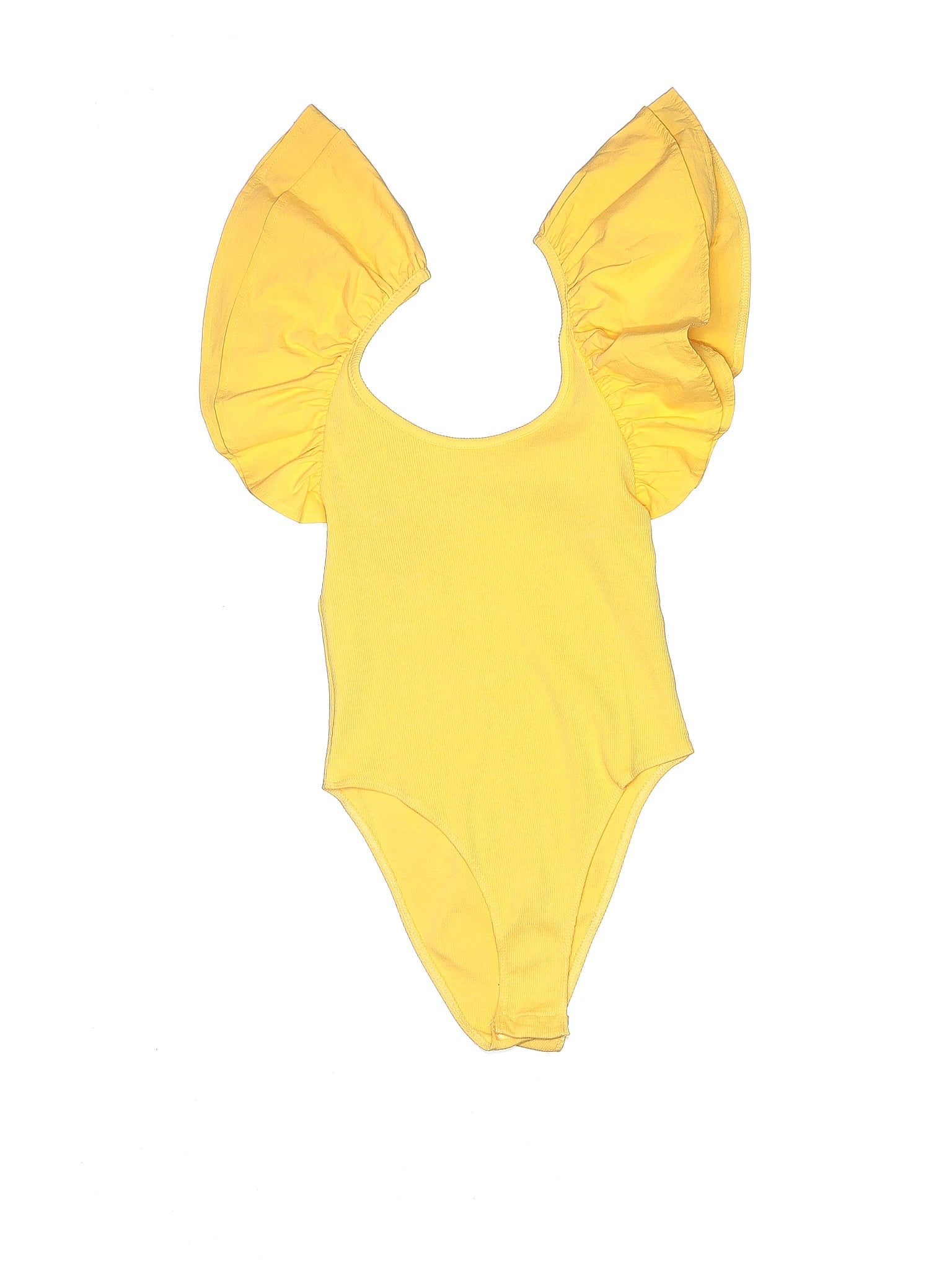 Zara Solid Yellow Bodysuit Size S - 51% off | ThredUp