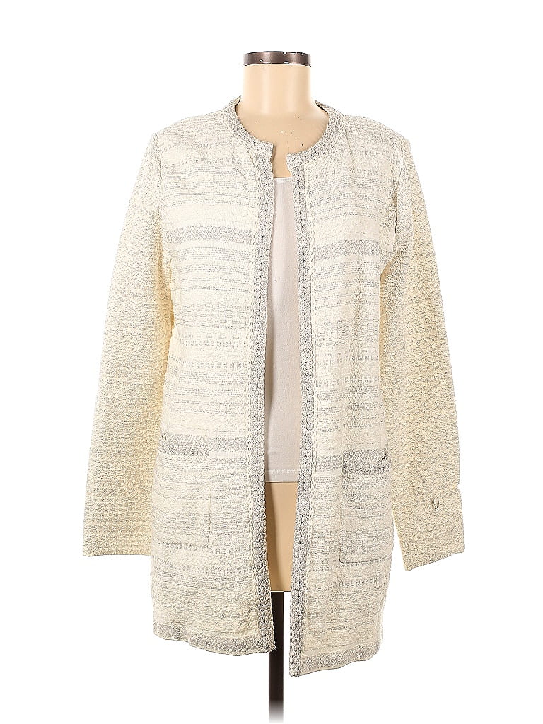 Talbots Stripes Ivory Jacket Size M - 77% off | ThredUp