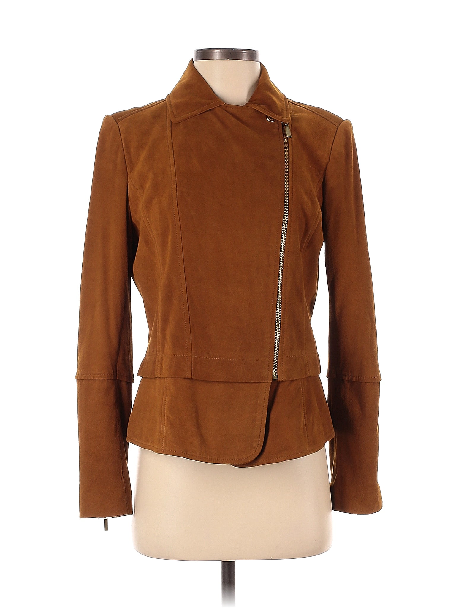 Etcetera Solid Brown Jacket Size 4 - 81% off | ThredUp