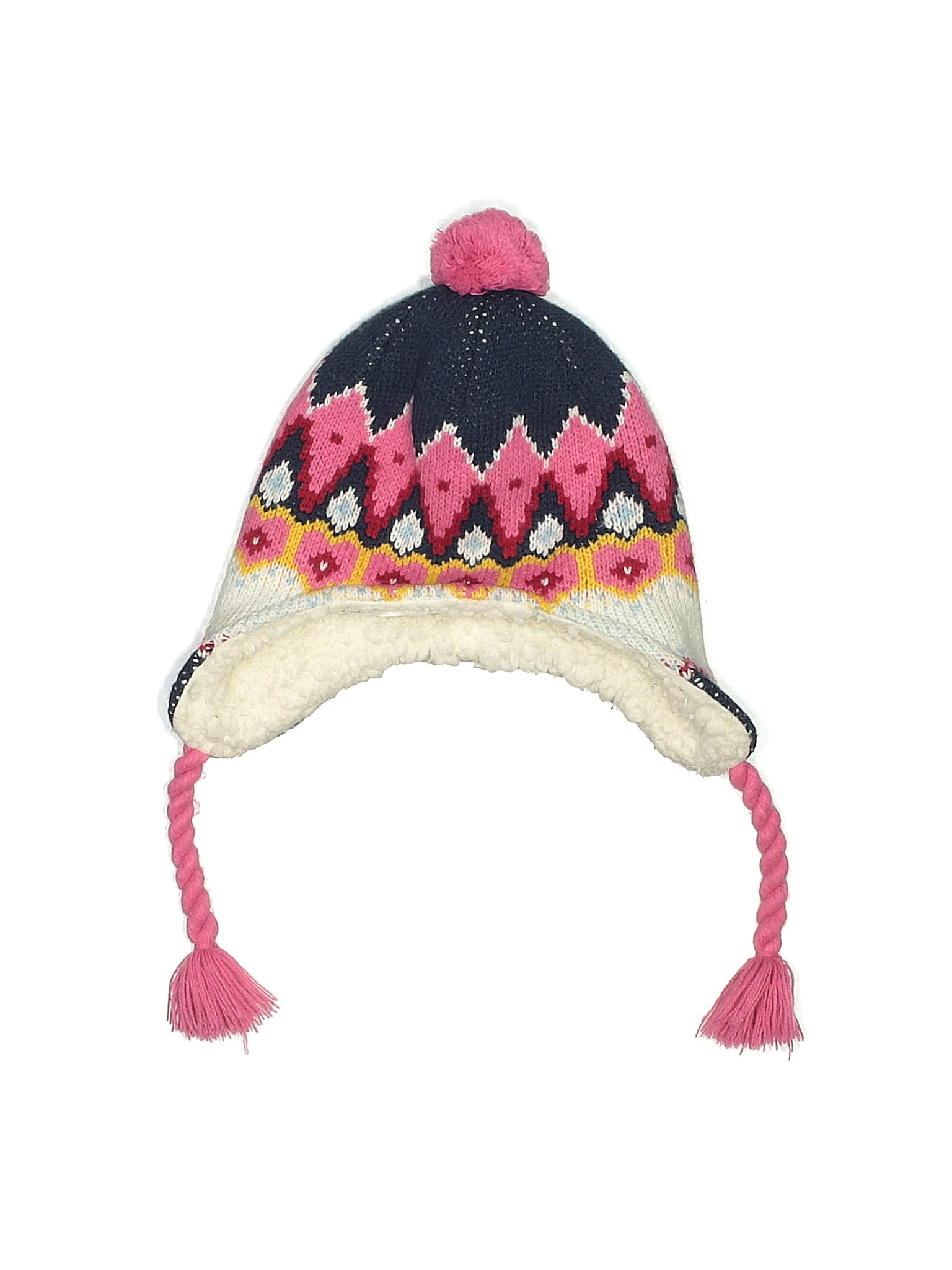 Lands' End 100% Acrylic Multi Color Pink Winter Hat Size X-Small kids ...