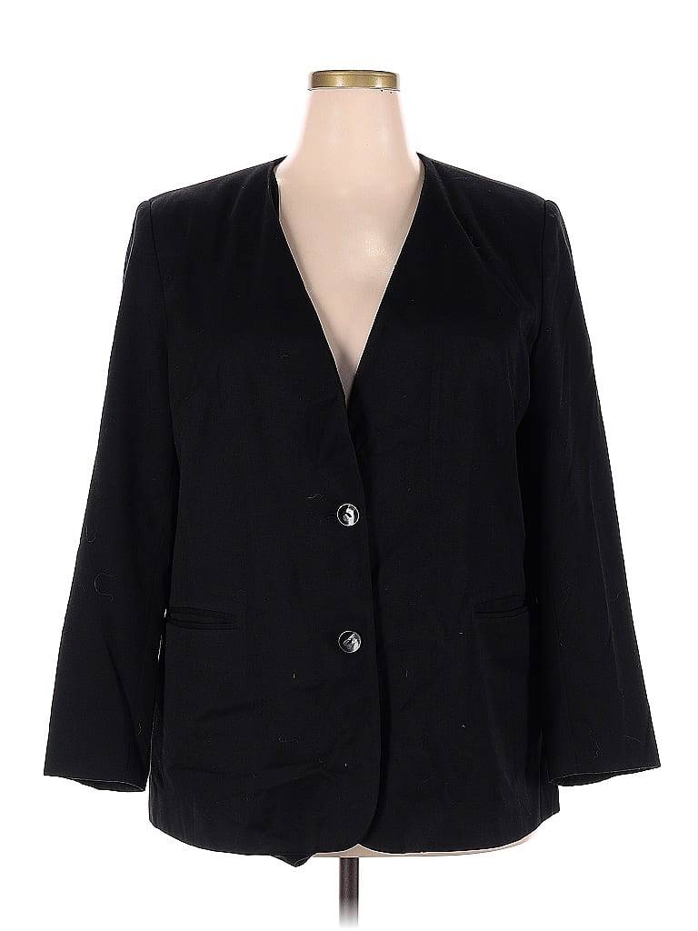 Maggie Barnes Solid Black Blazer Size 18 (Plus) - 53% off | ThredUp