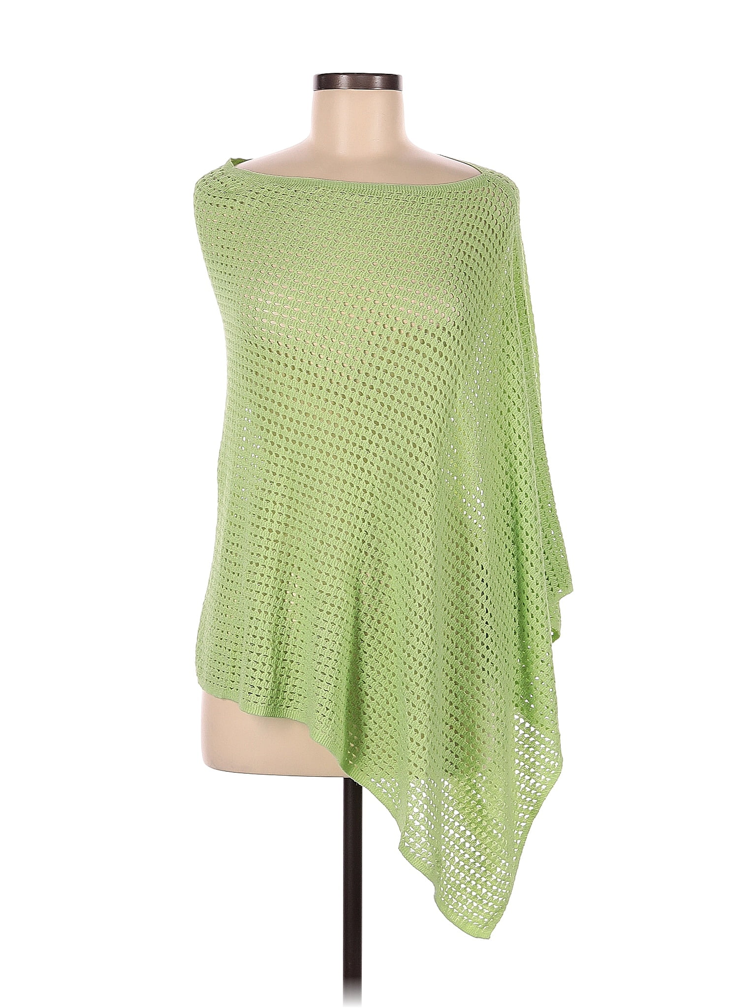 J.Jill Solid Green Poncho One Size - 68% off | ThredUp