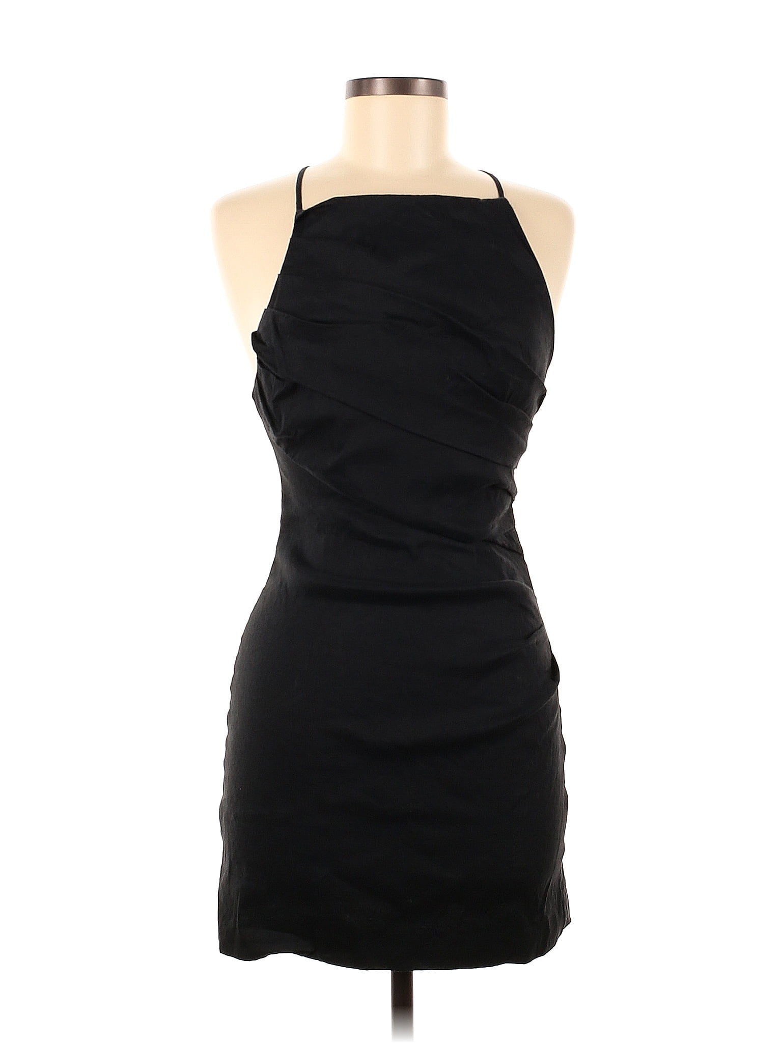 Zara Solid Black Cocktail Dress Size M 50 Off Thredup