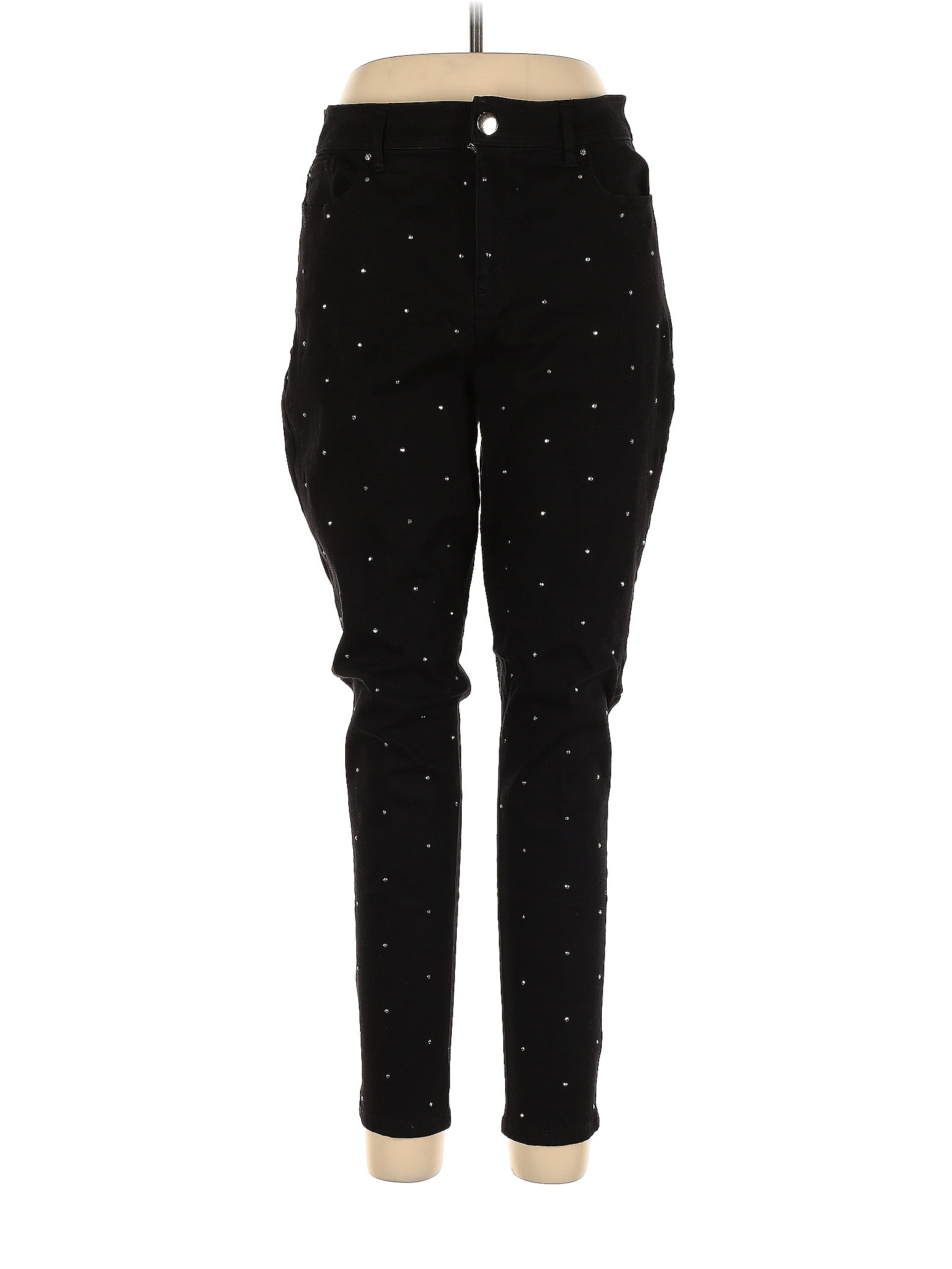 Bar III Polka Dots Black Jeans Size 10 - 39% off | ThredUp