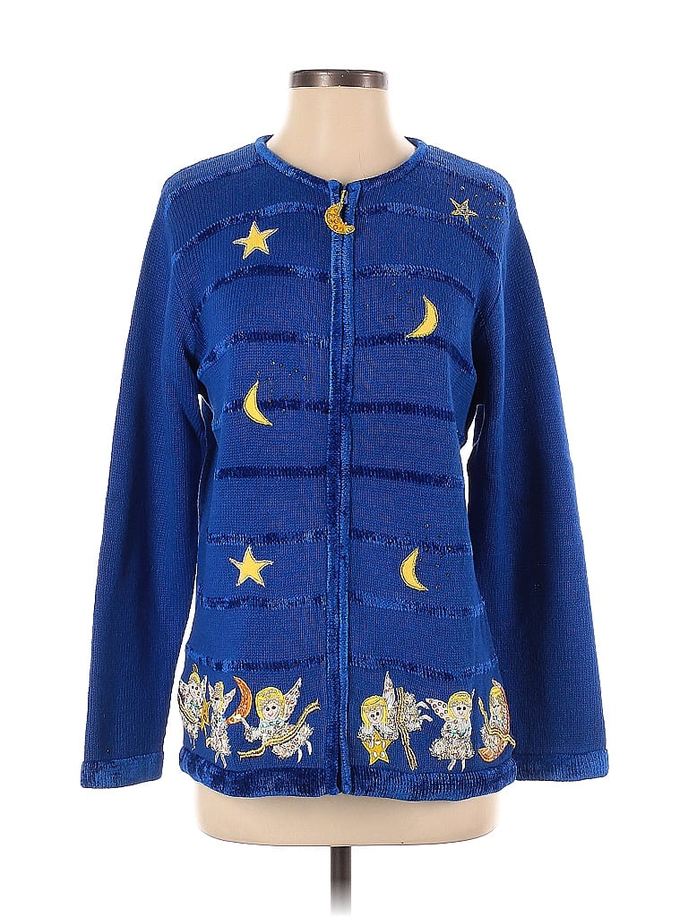 The Quacker Factory Floral Blue Jacket Size S - 68% off | ThredUp