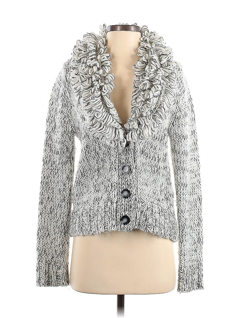 Ellen Tracy White Silver Cardigan Size S - 77% off | ThredUp
