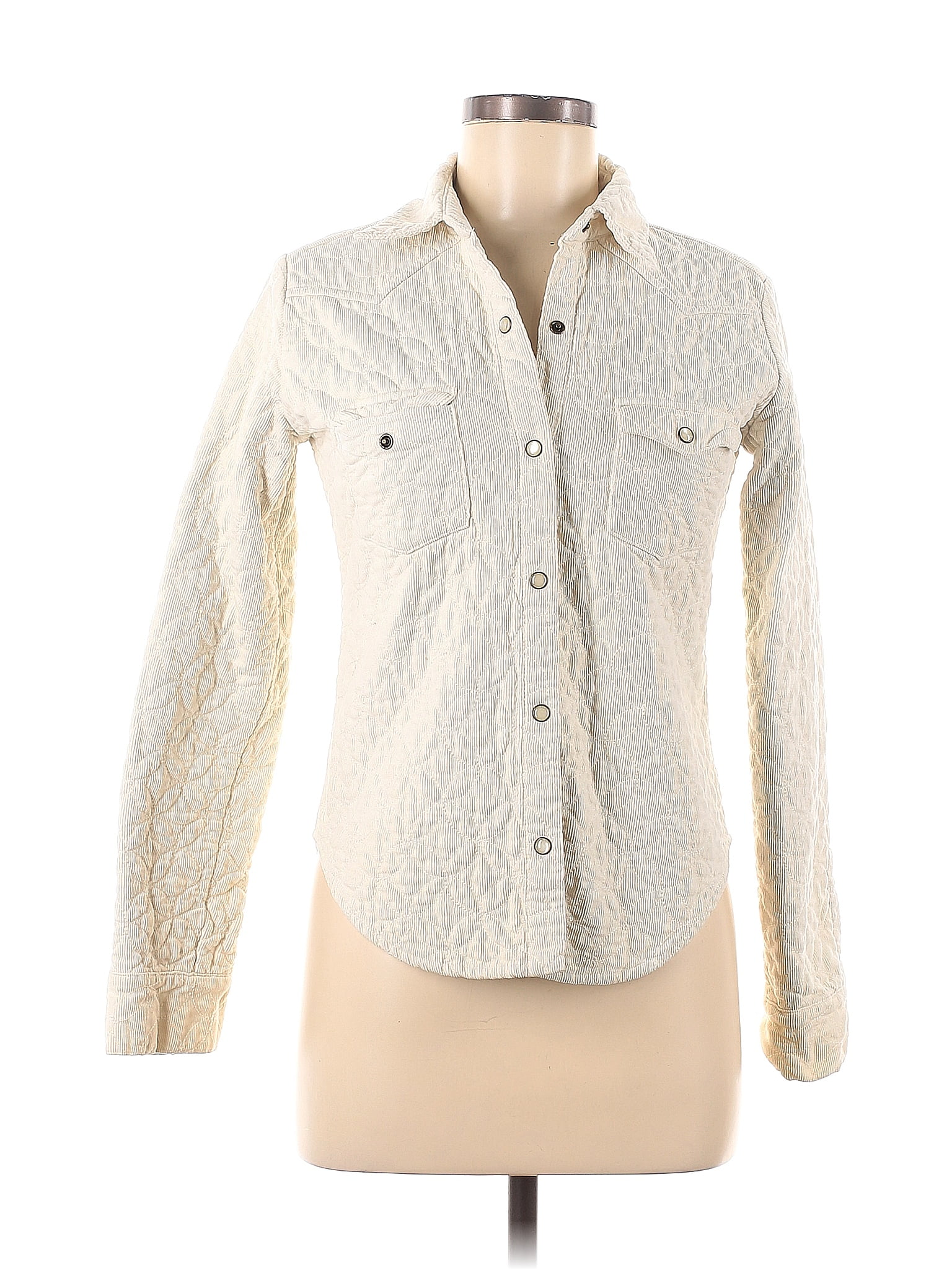 Odille 100% Cotton Solid Ivory Jacket Size 6 - 77% off | ThredUp