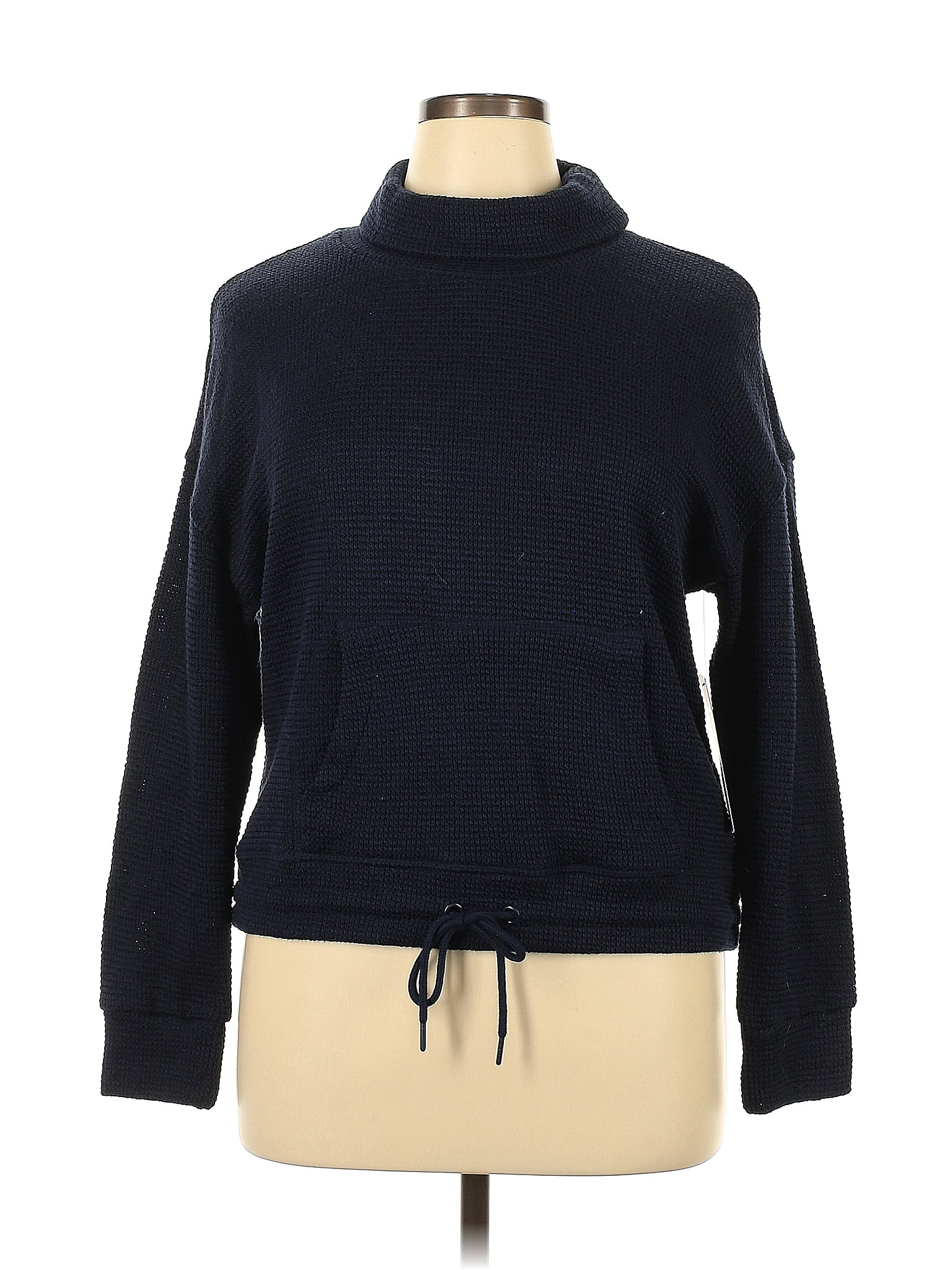 90 Degree by Reflex Color Block Solid Blue Turtleneck Sweater Size XL ...