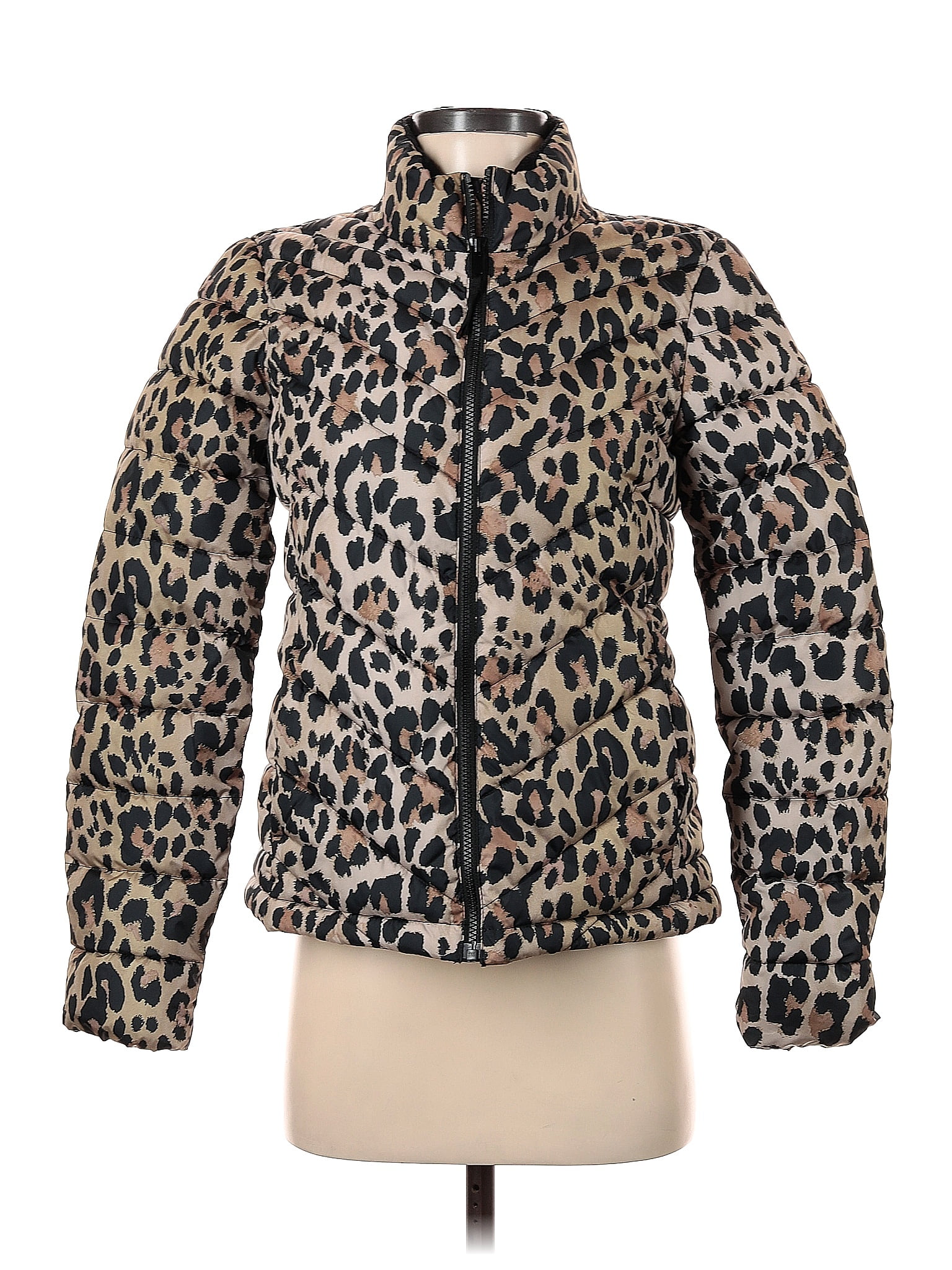 Gap 100% Polyester Leopard Print Tan Gold Coat Size XS - 71% off | ThredUp