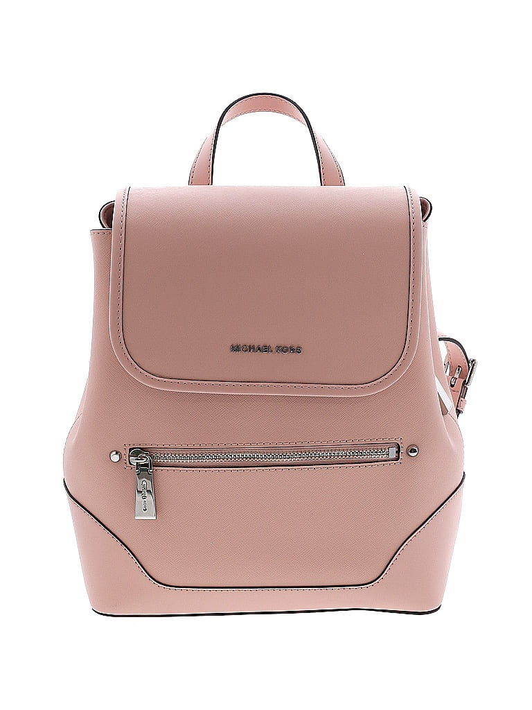 MICHAEL Michael Kors 100% Leather Solid Pink Leather Backpack One Size ...