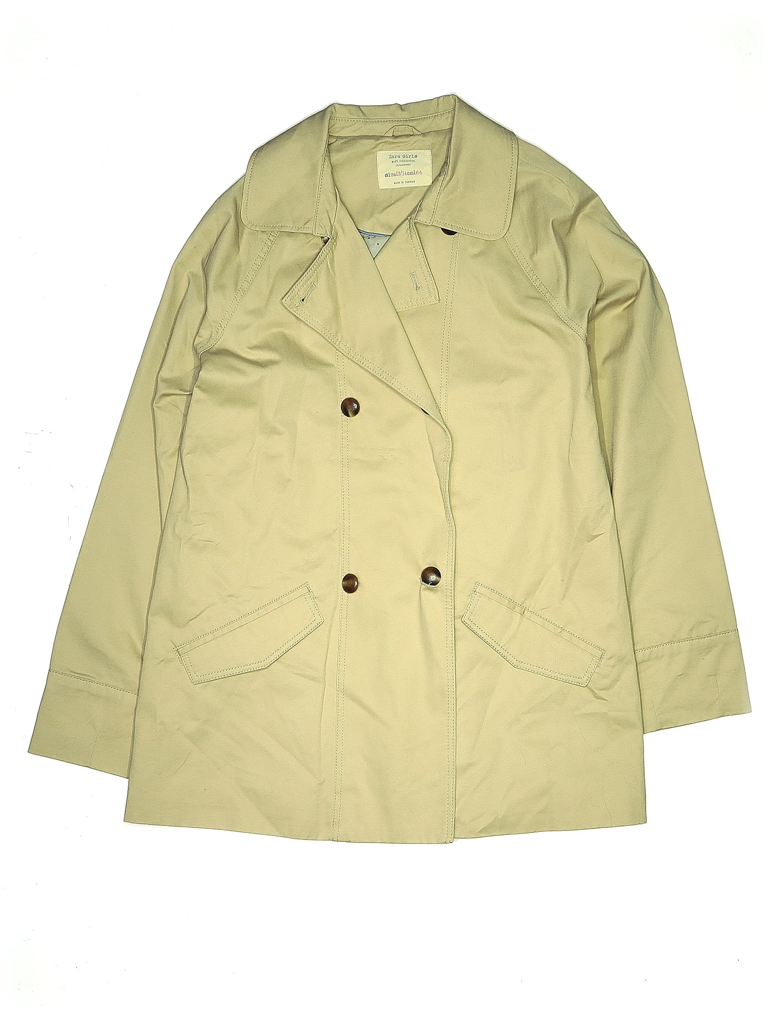 Zara Kids 100% Cotton Solid Tan Jacket Size 13 - 54% off | ThredUp