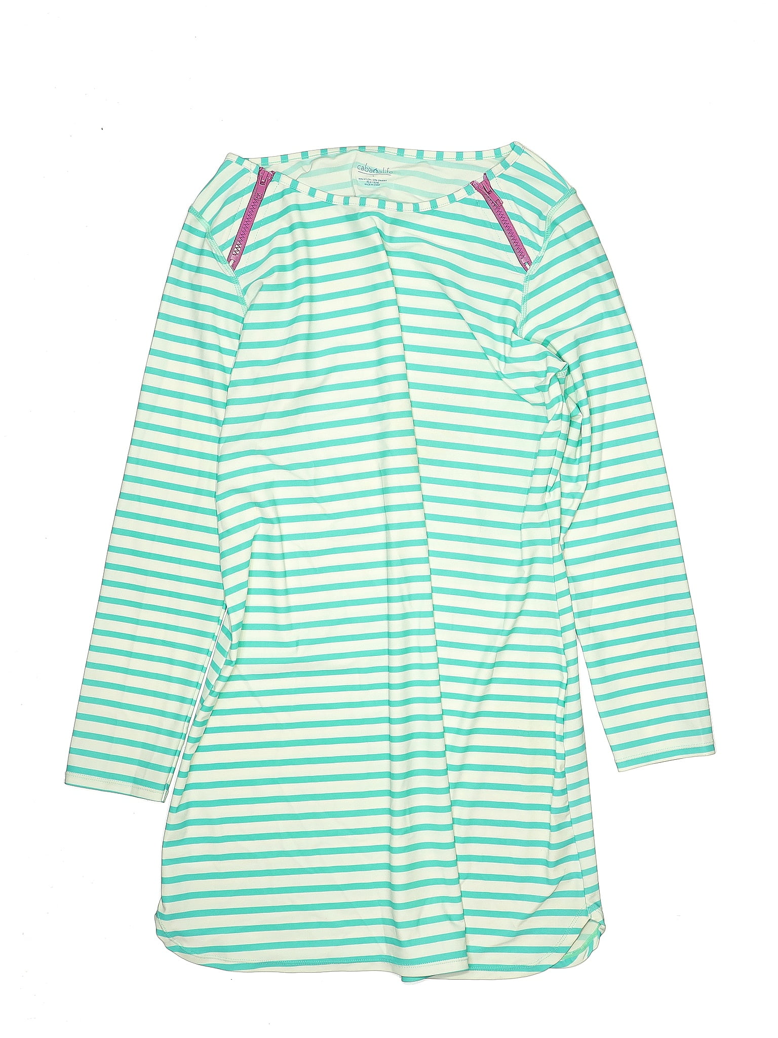 Cabanalife Stripes Multi Color Green Rash Guard Size L - 20% off | ThredUp