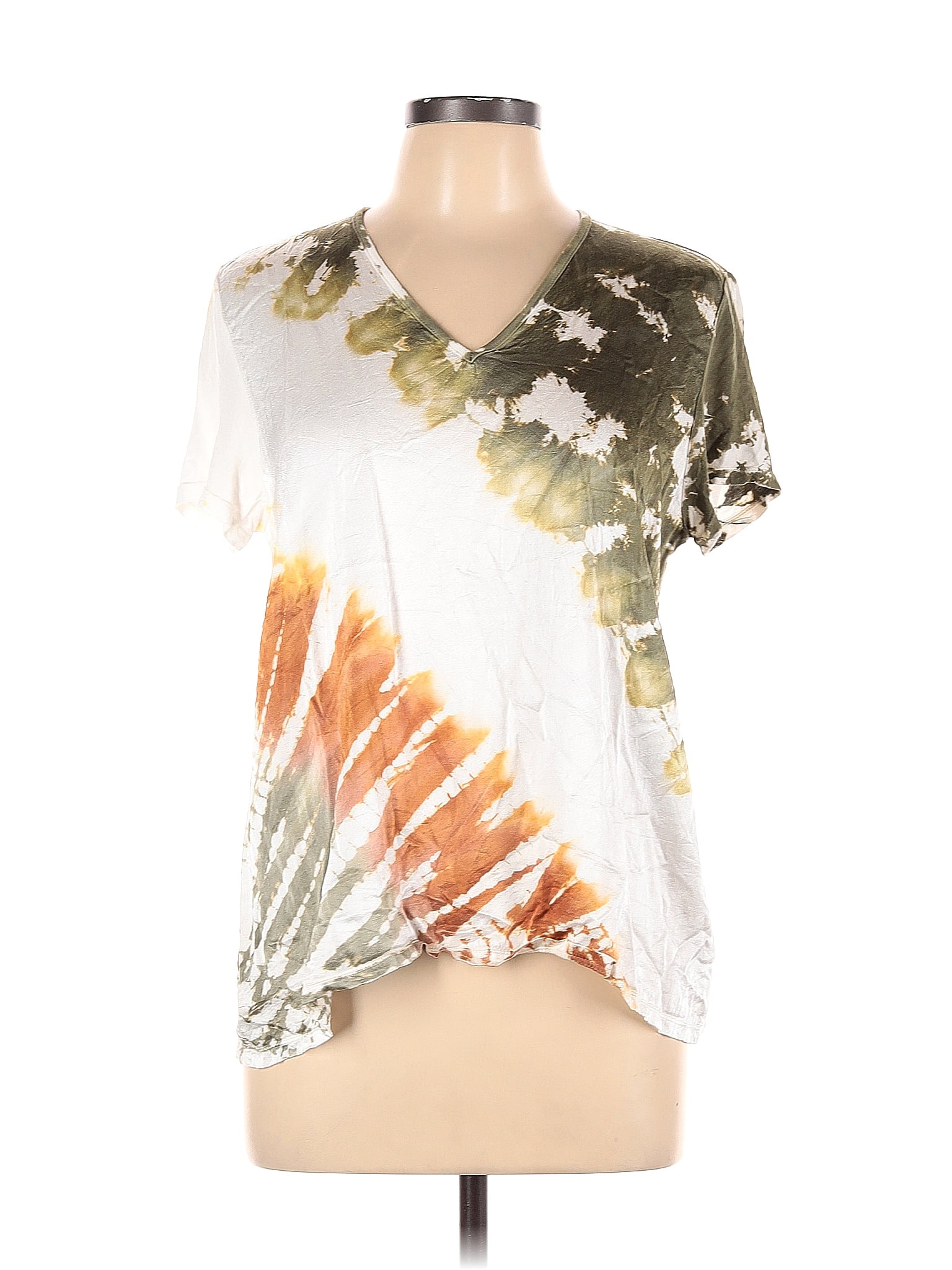 Xcvi White Ivory Short Sleeve Top Size L 64 Off Thredup