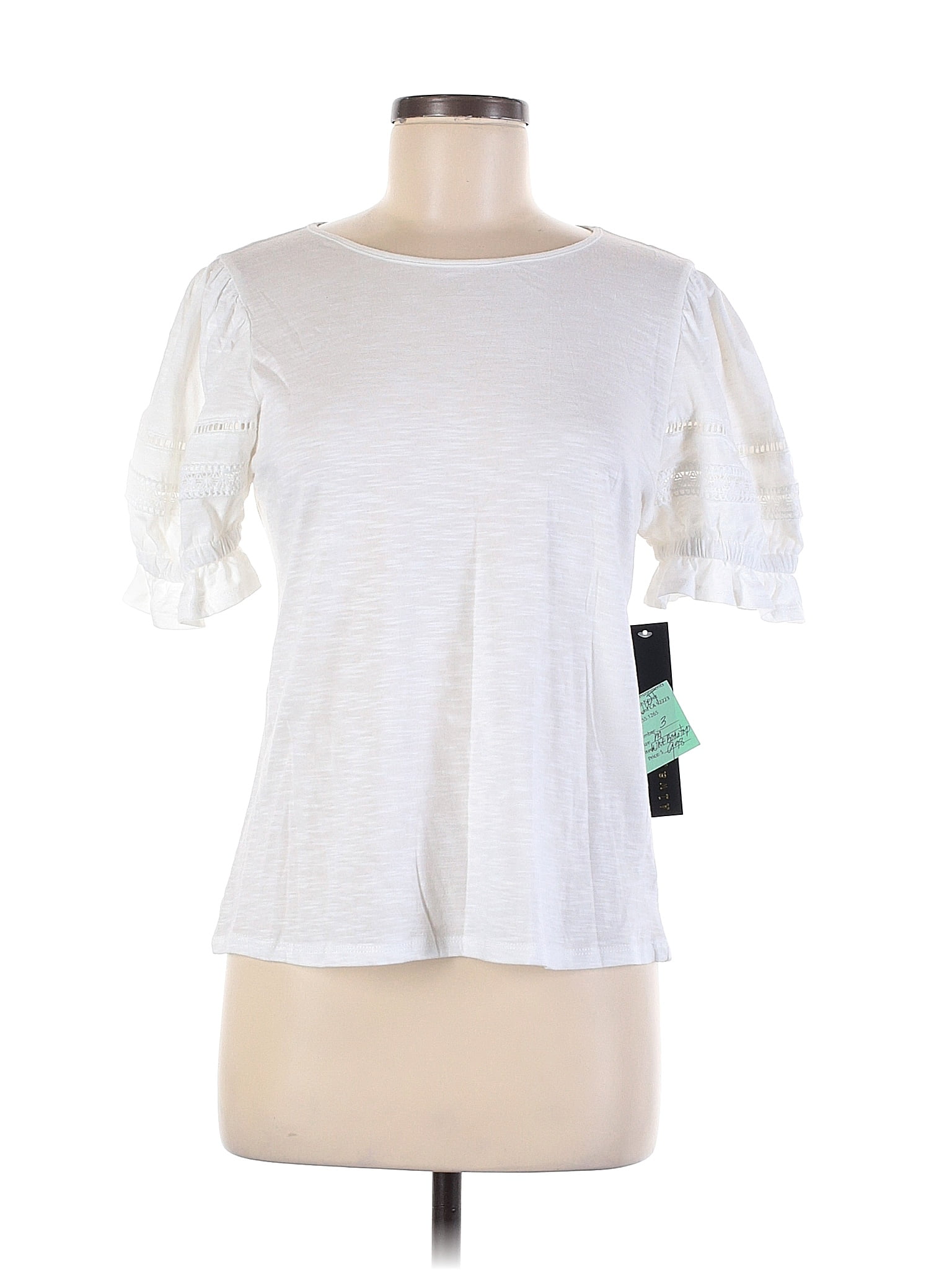 Always Indigo 100% Cotton White Short Sleeve Top Size M - 48% off | ThredUp