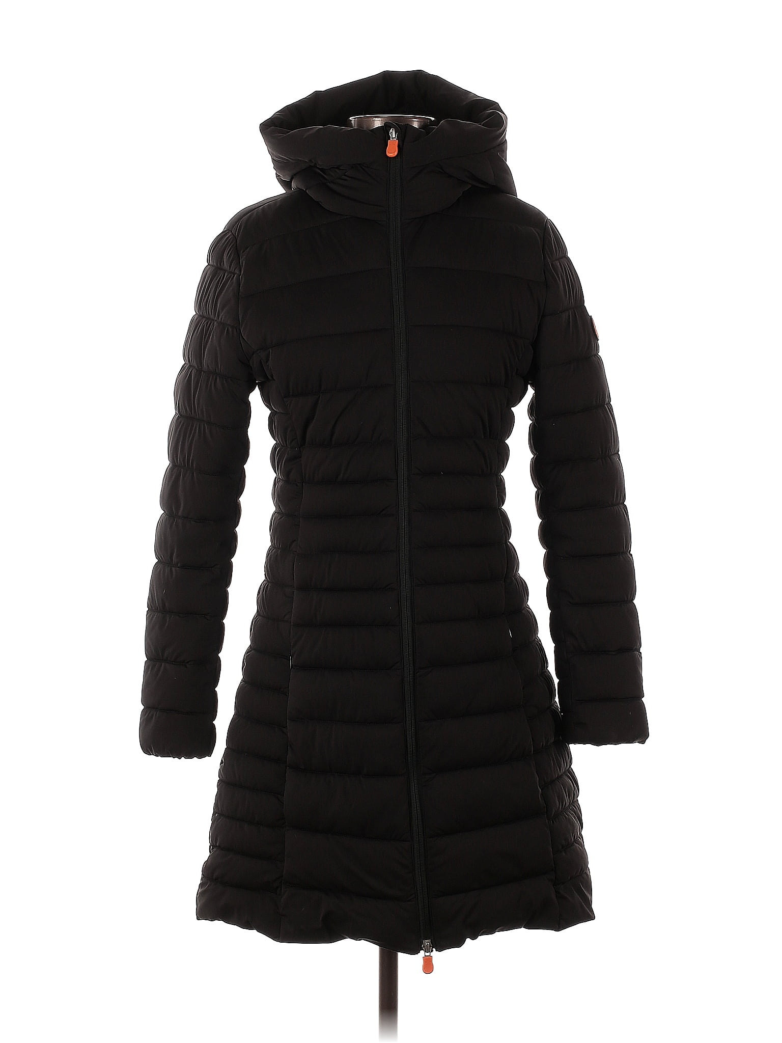 Save the Duck 100% Recycled Polyester Solid Black Coat Size XS (0) - 66 ...