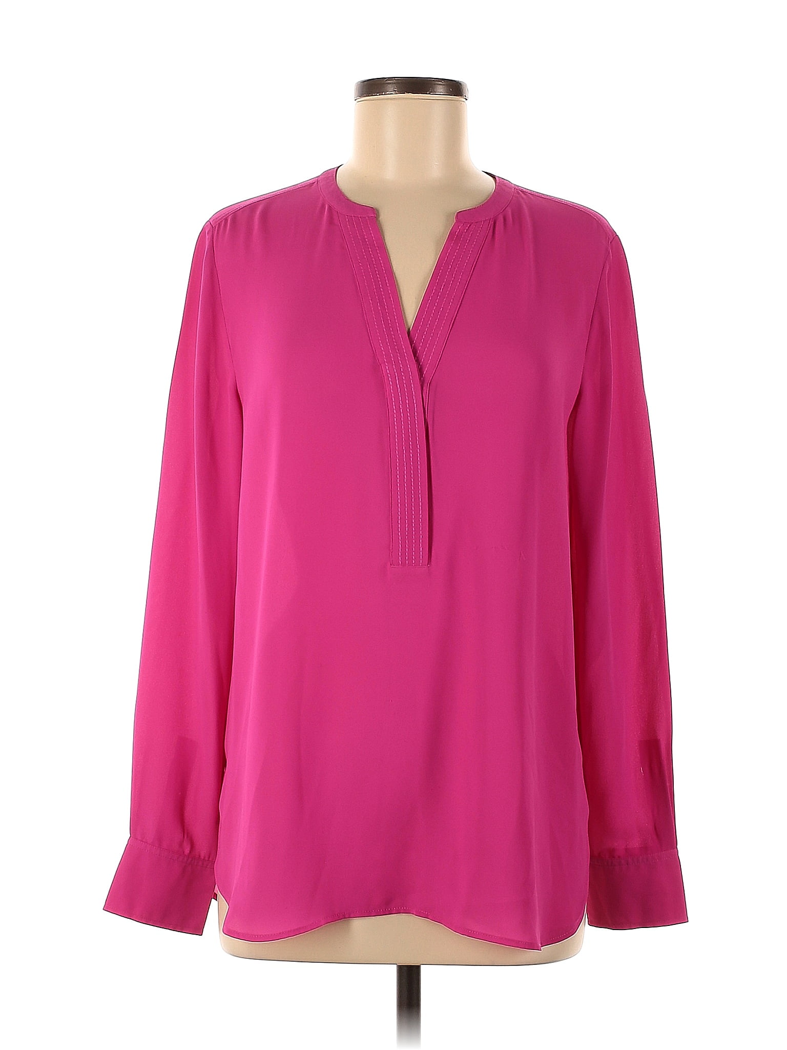 Violet & Claire Solid Pink Long Sleeve Blouse Size M - 58% off | ThredUp