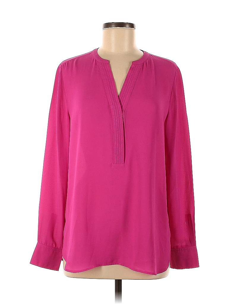 Violet & Claire Solid Pink Long Sleeve Blouse Size M - 58% off | ThredUp