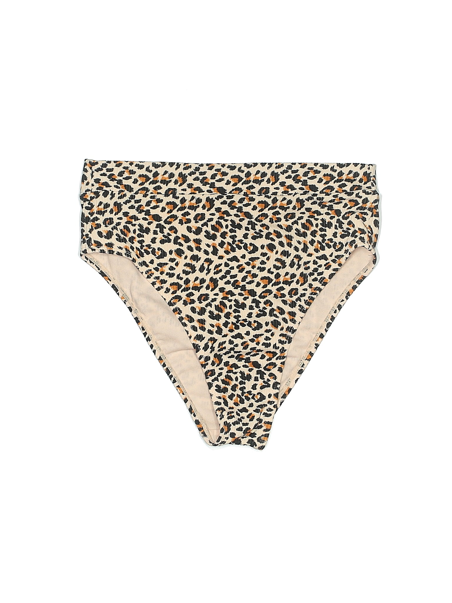 Xhilaration 100 Recycled Plastic Leopard Print Gold Swimsuit Bottoms