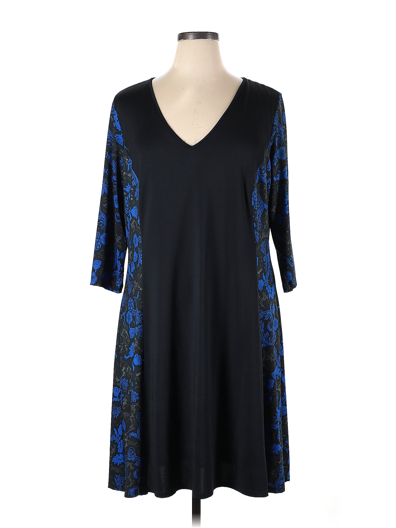 Isabel + Alice Black Casual Dress Size 1X (Plus) - 77% off | ThredUp