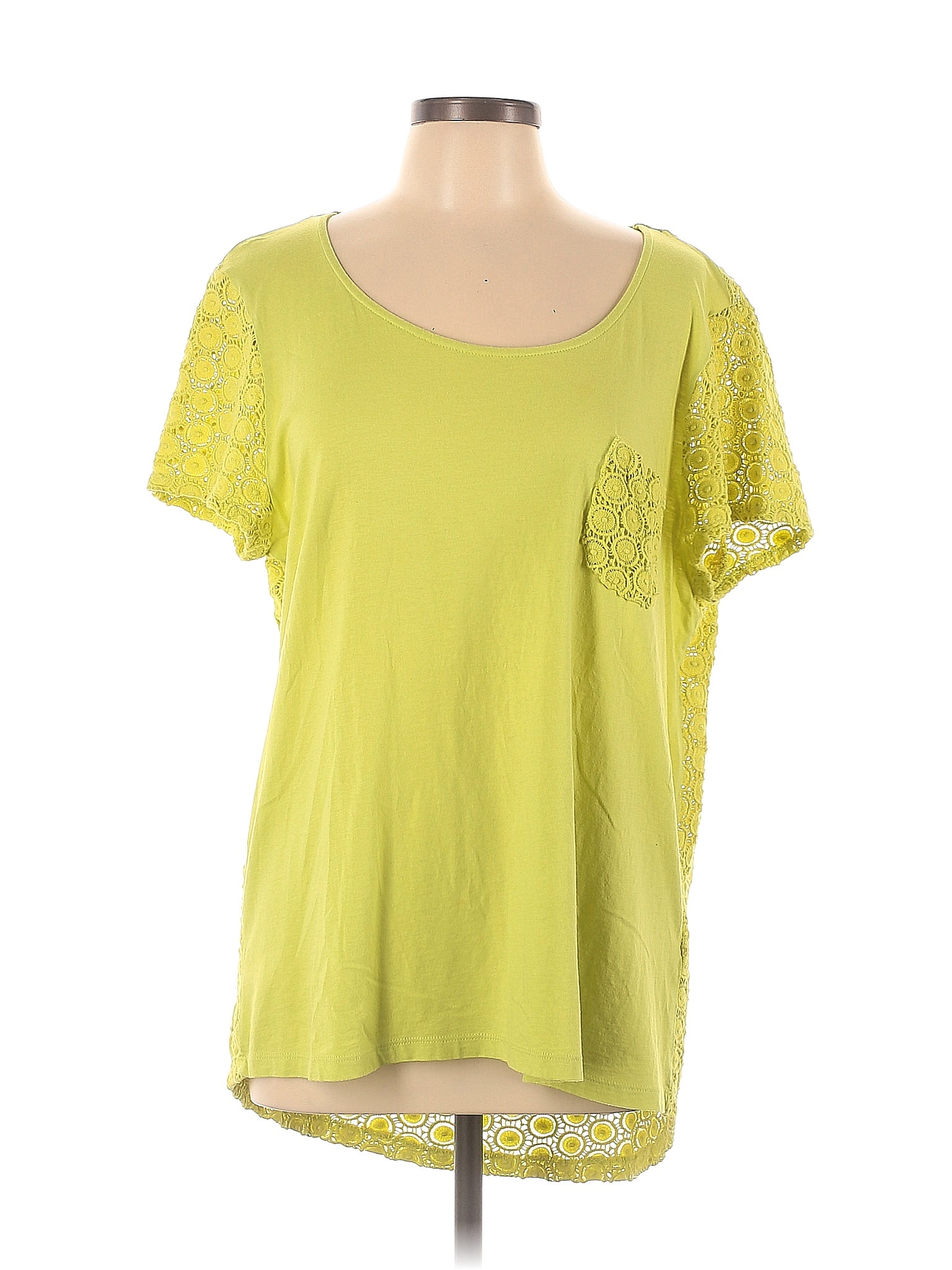 Chicos Green Short Sleeve Top Size Xl 3 75 Off Thredup