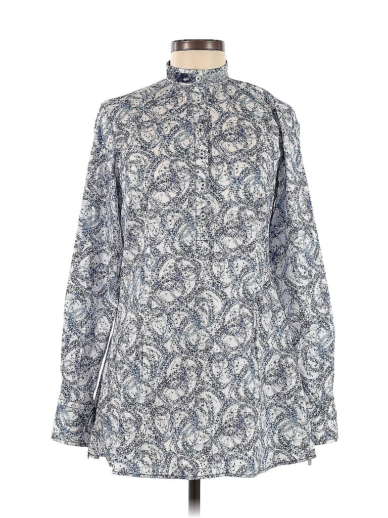 Georg Roth Paisley Floral Motif Damask Baroque Print Brocade Blue Long ...