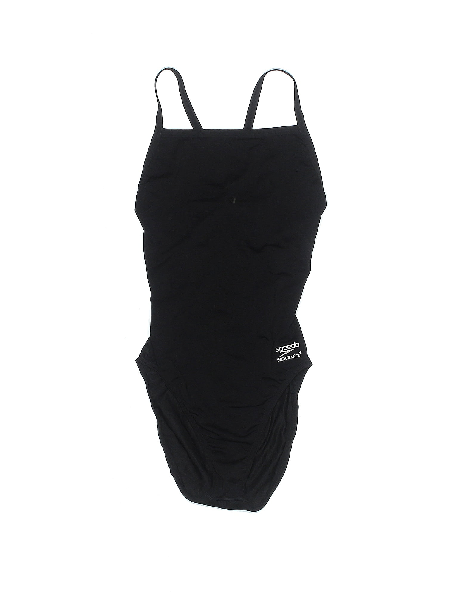 Speedo Solid Black One Piece Swimsuit Size 8 - 43% off | ThredUp