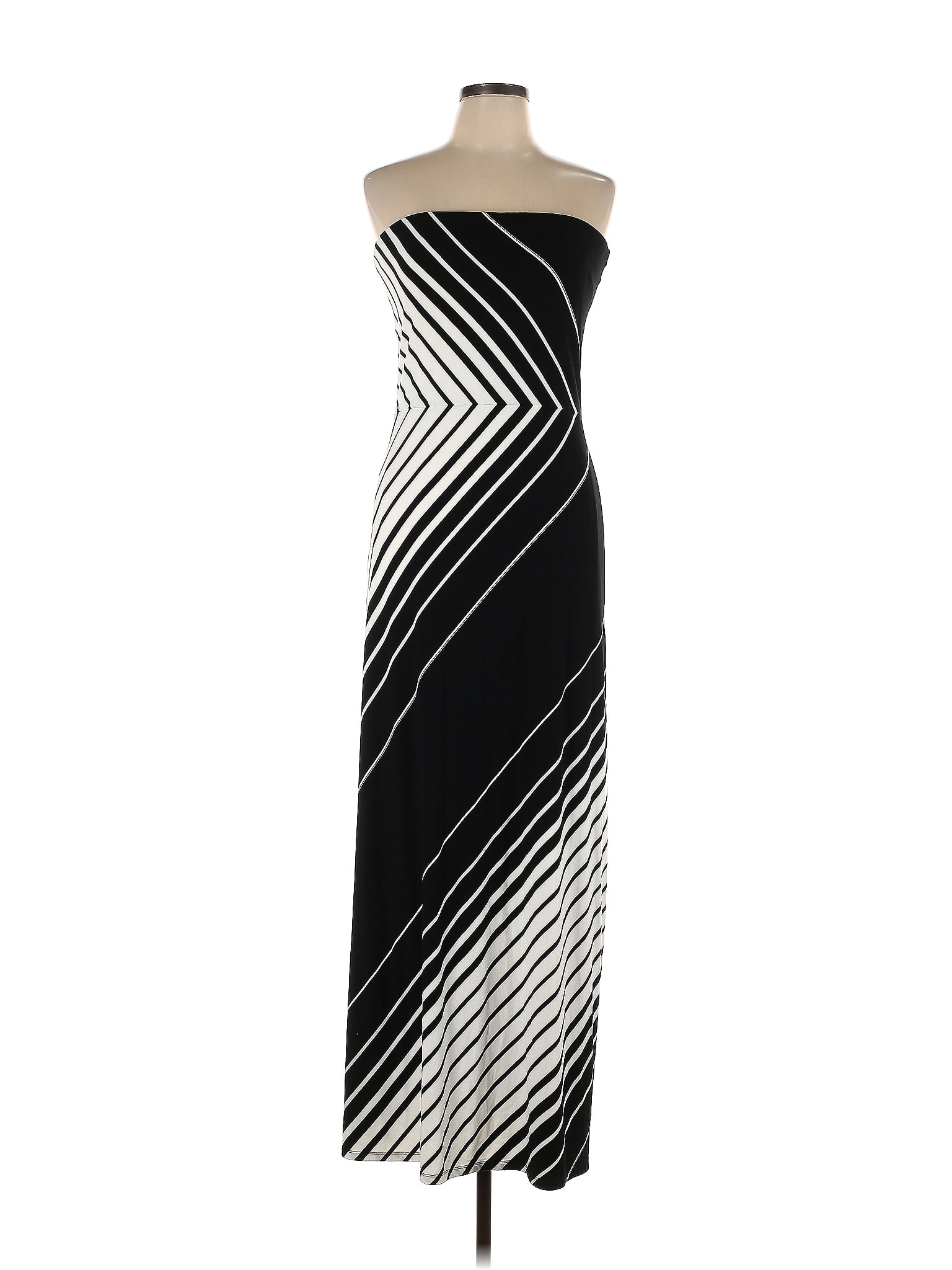 White House Black Market Stripes Black Cocktail Dress Size L - 73% off ...