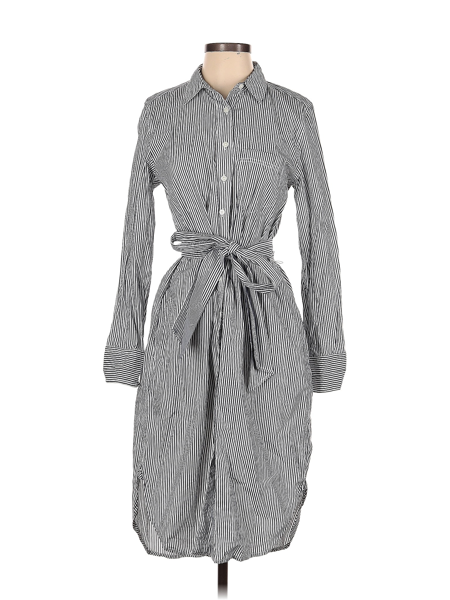 J Crew 100 Cotton Multi Color Gray Casual Dress Size 4 74 Off Thredup