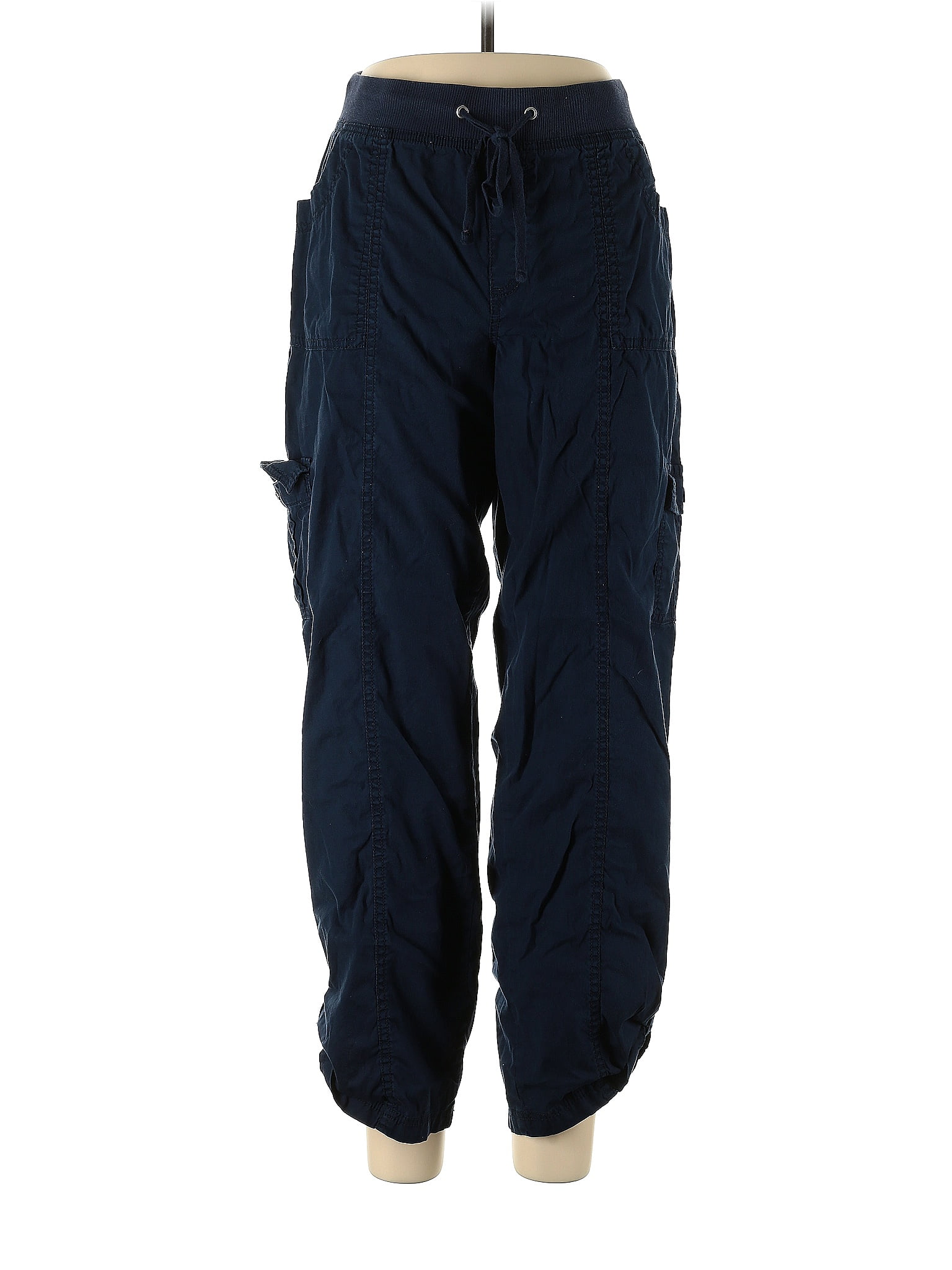 Basic Editions Solid Blue Cargo Pants Size L - 36% off | ThredUp