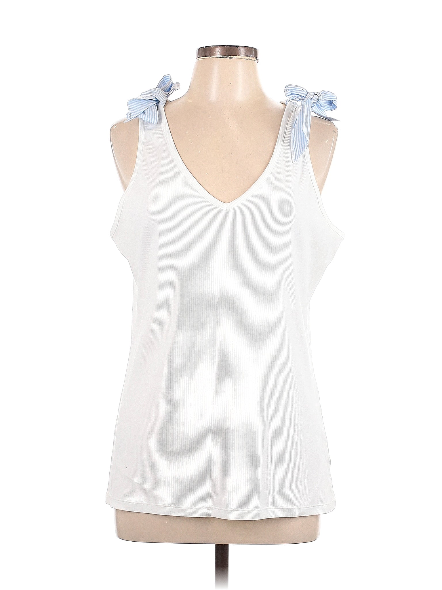 Crown And Ivy Solid White Sleeveless Top Size Xl 57 Off Thredup