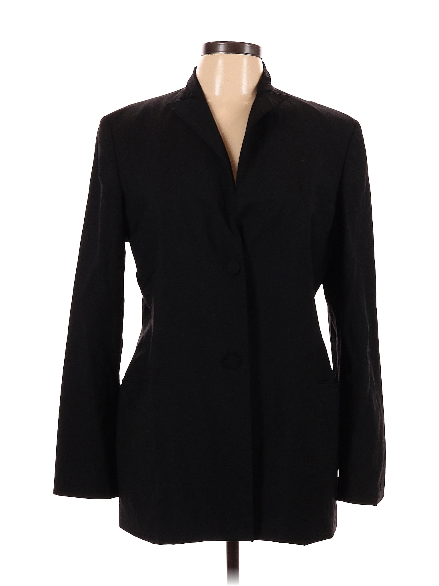 Jil Sander 100% Silk Solid Black Silk Blazer Size 44 (EU) - 91% off | ThredUp