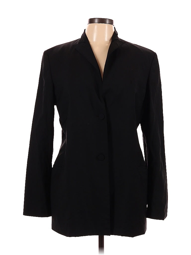 Jil Sander 100% Silk Solid Black Silk Blazer Size 44 (EU) - 91% off | ThredUp