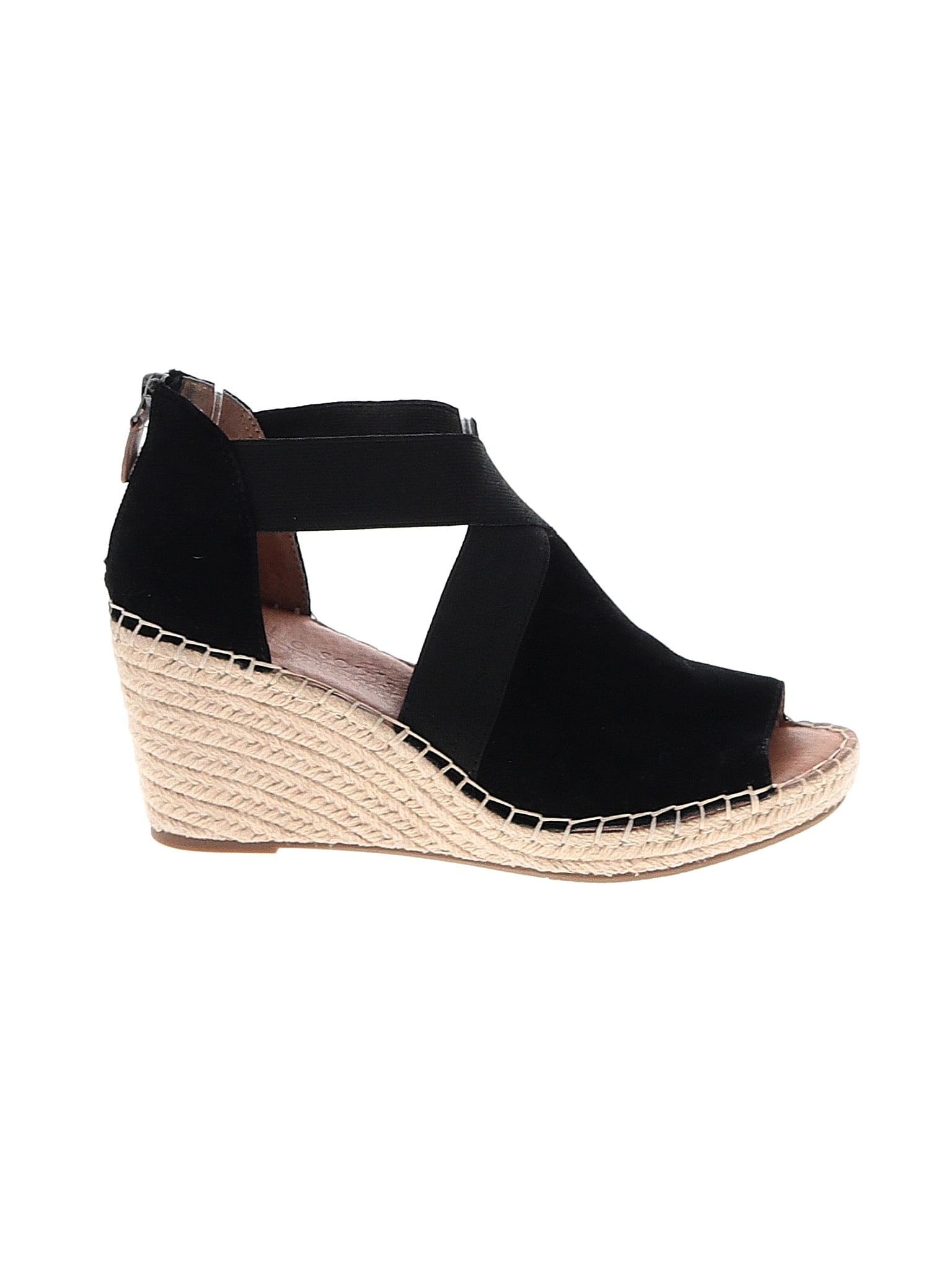 Gentle Souls Solid Black Wedges Size 8 - 73% off | ThredUp