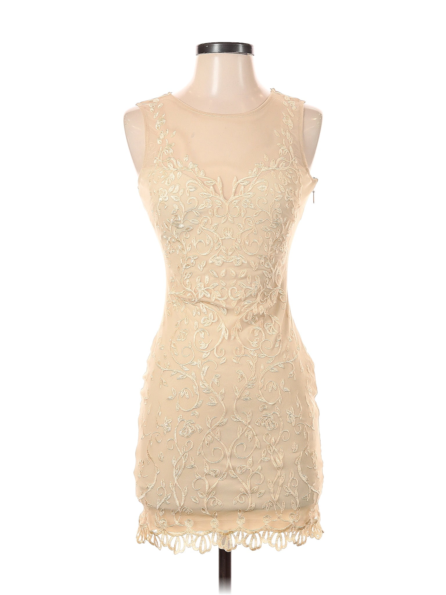 Bebe 100% Polyester Solid Tan Ivory Cocktail Dress Size XXS - 68% off ...
