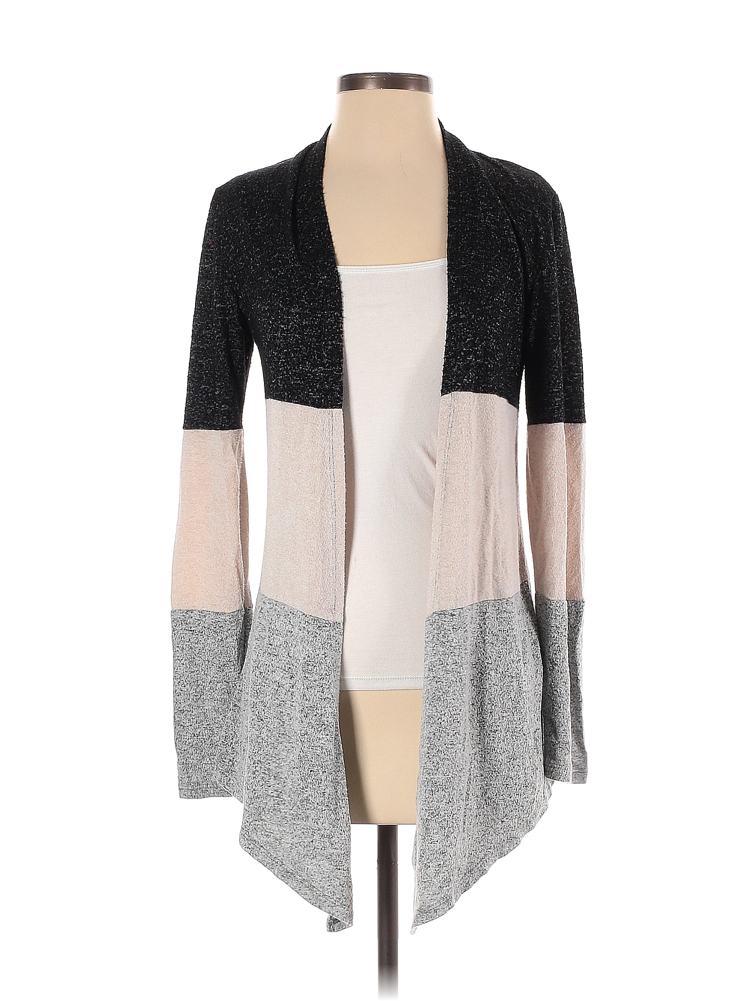 Mix By 41 Hawthorn Color Block Marled Gray Cardigan Size Xs 68 Off