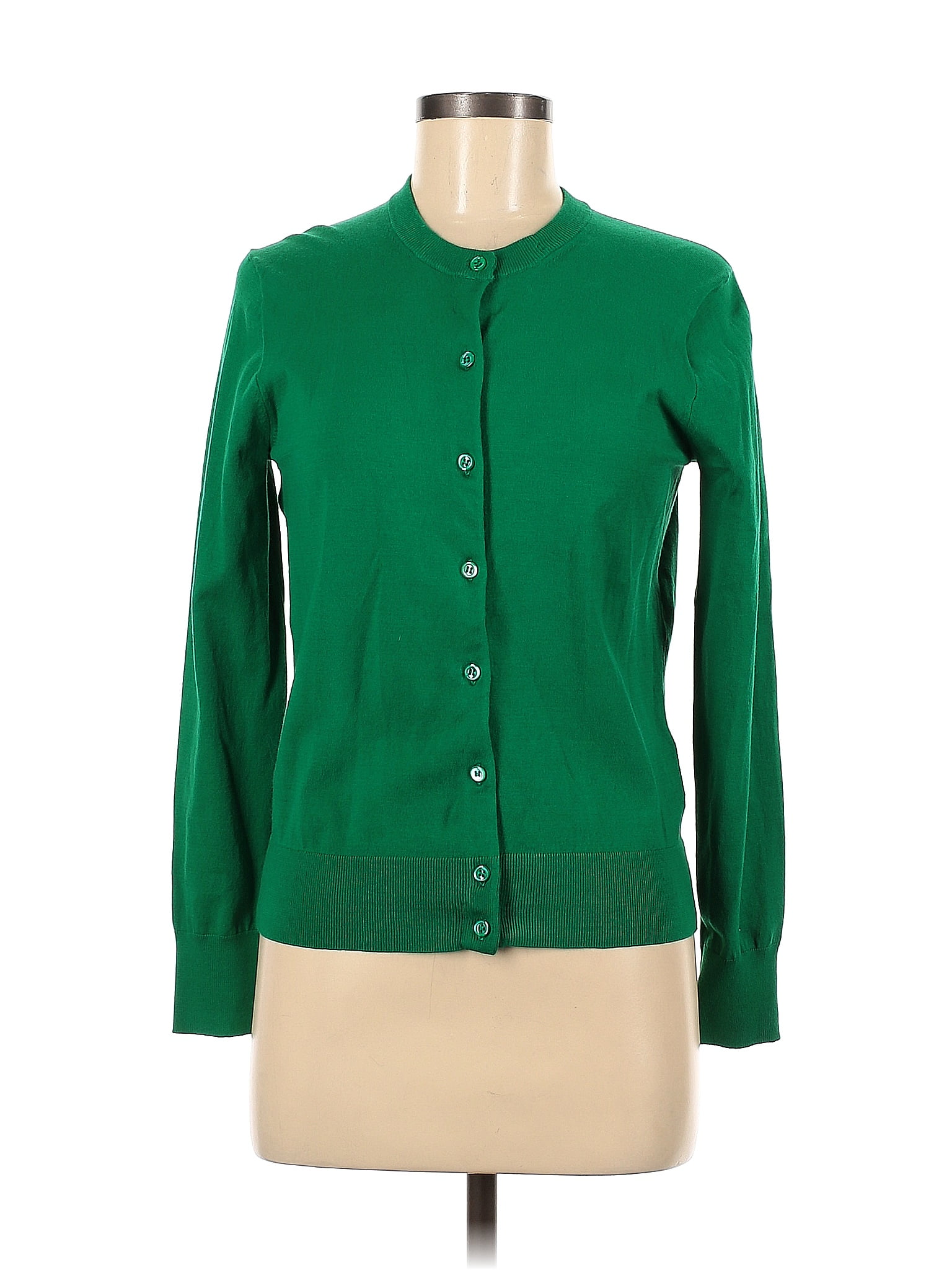 J.Crew Color Block Solid Green Cardigan Size M - 71% off | ThredUp