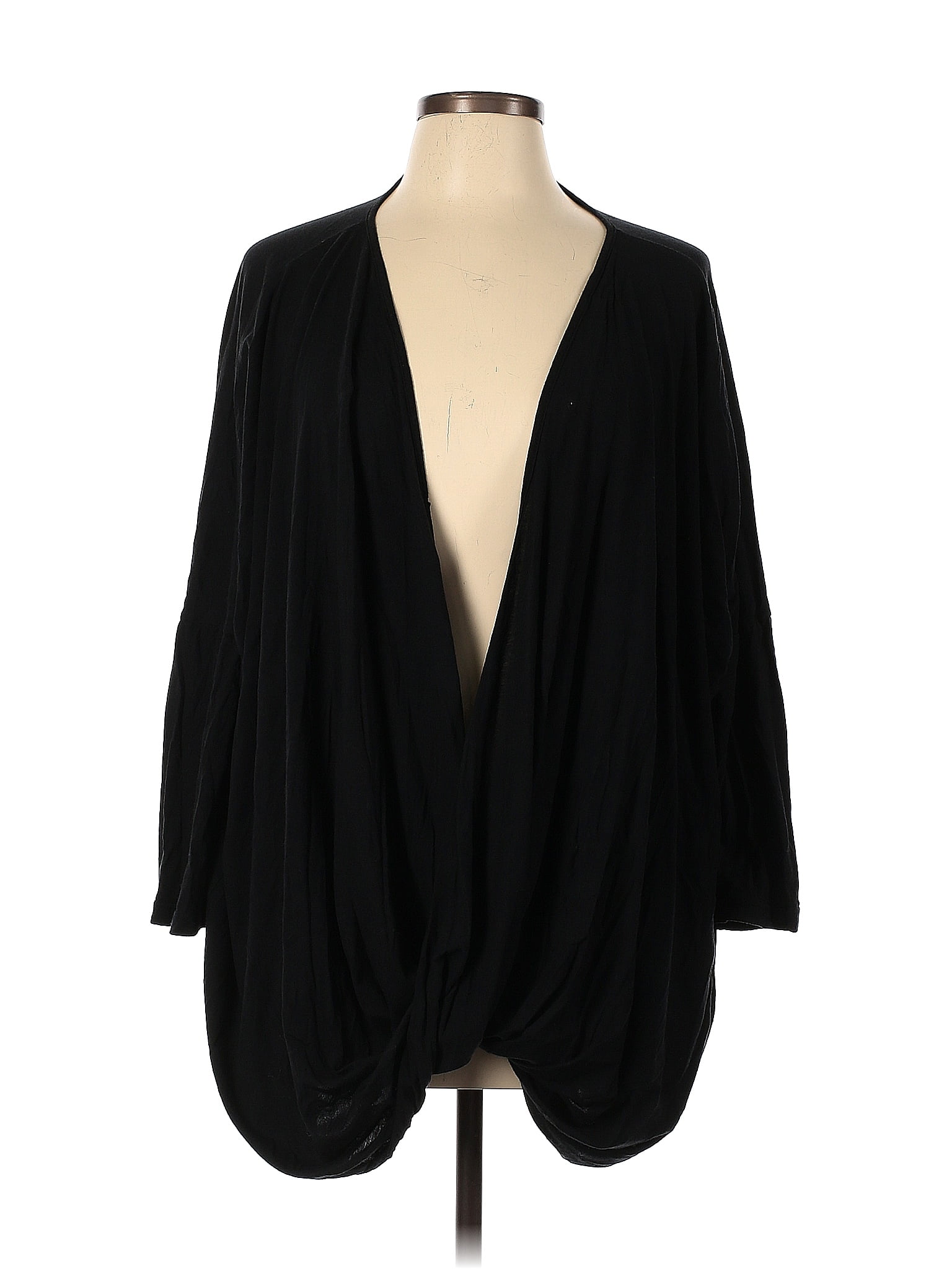 Blaque Label Solid Black Kimono Size L - 68% off | ThredUp