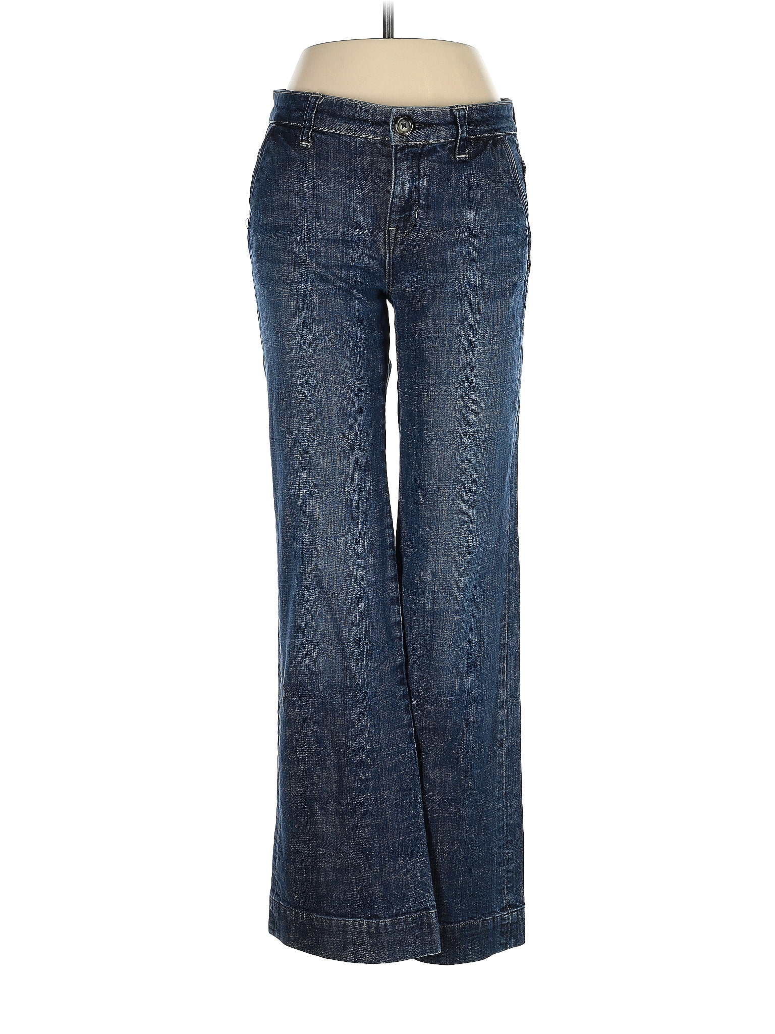 Limited Edition Solid Blue Jeans Size 4 - 54% off | ThredUp