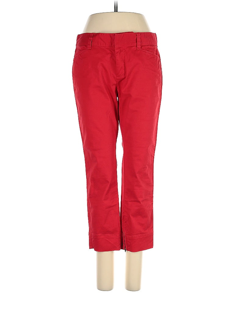 Ann Taylor LOFT Solid Red Khakis Size 6 - 73% off | ThredUp