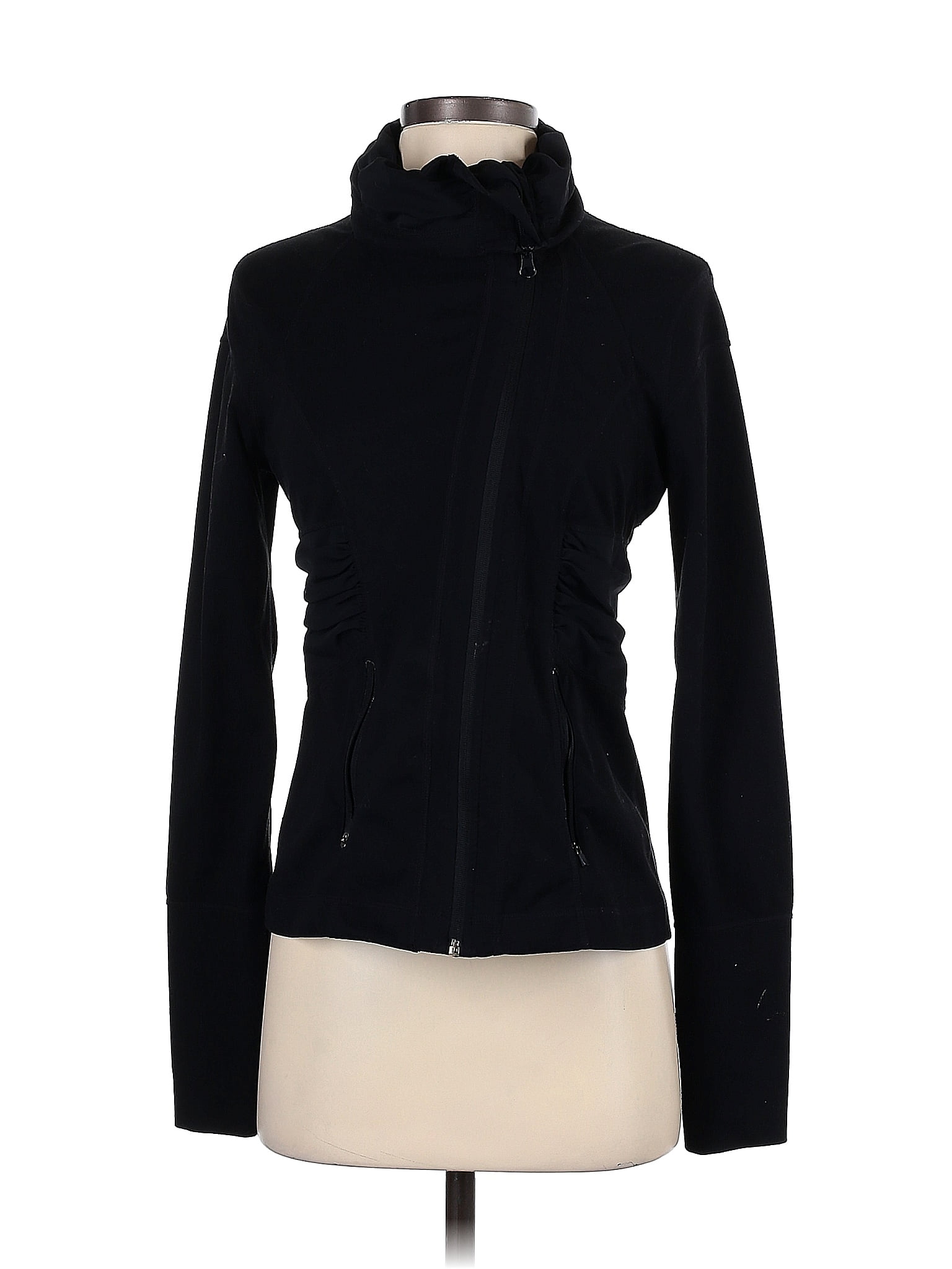 Zella Solid Black Jacket Size S - 68% off | ThredUp