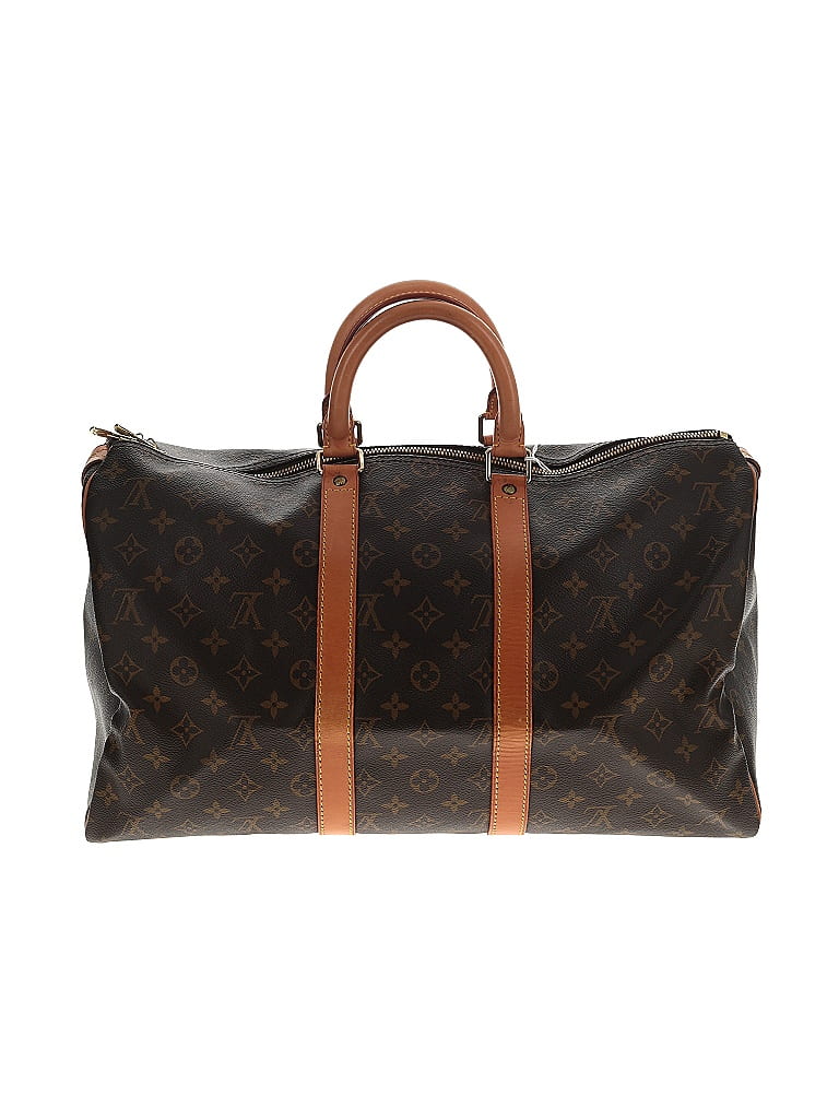 Louis Vuitton 100% Coated Canvas Black Brown Keepall One Size - 59% off | ThredUp