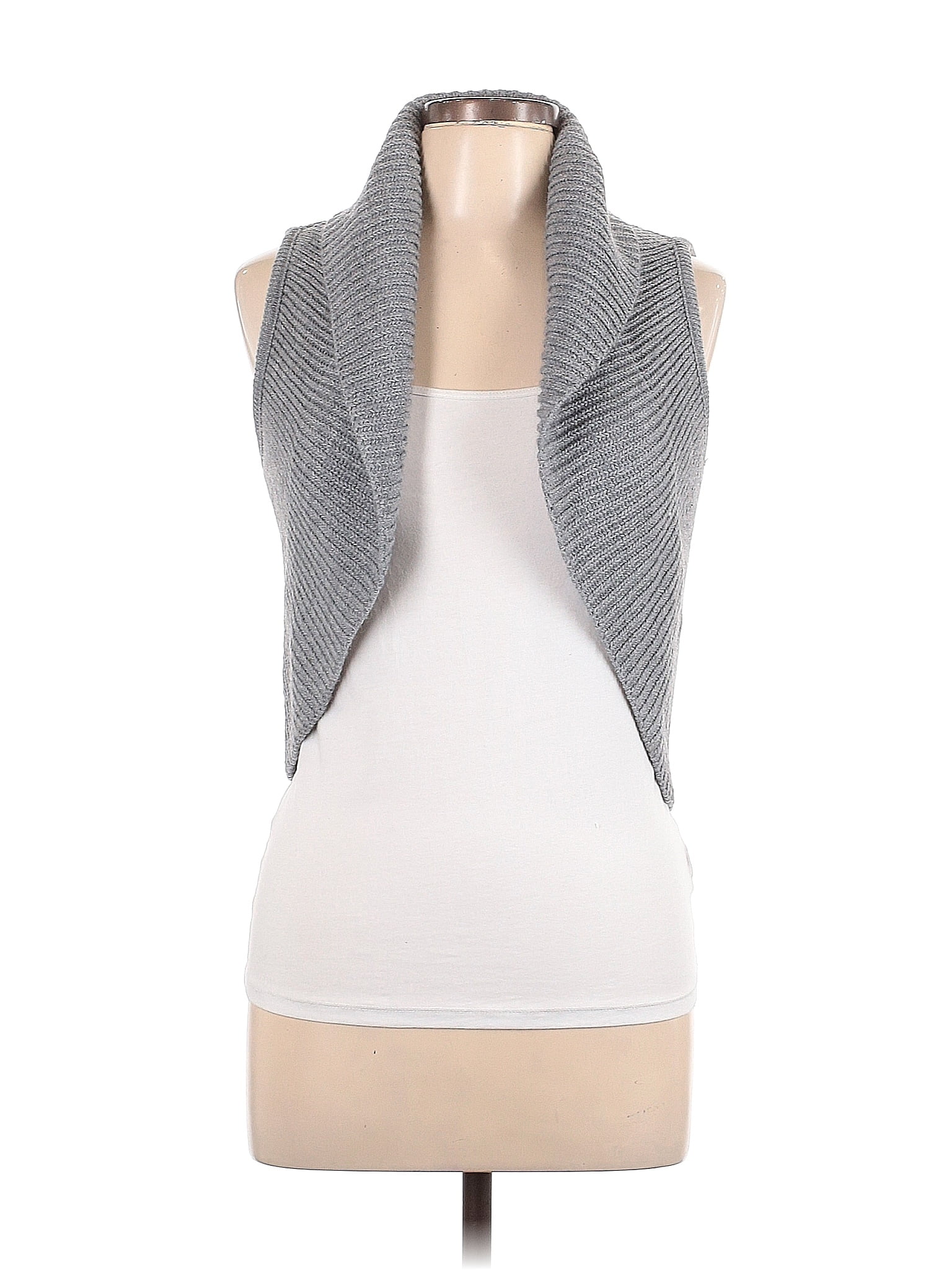 Cool Attitudes 100% Acrylic Color Block Solid Gray Shrug Size L - 47% ...