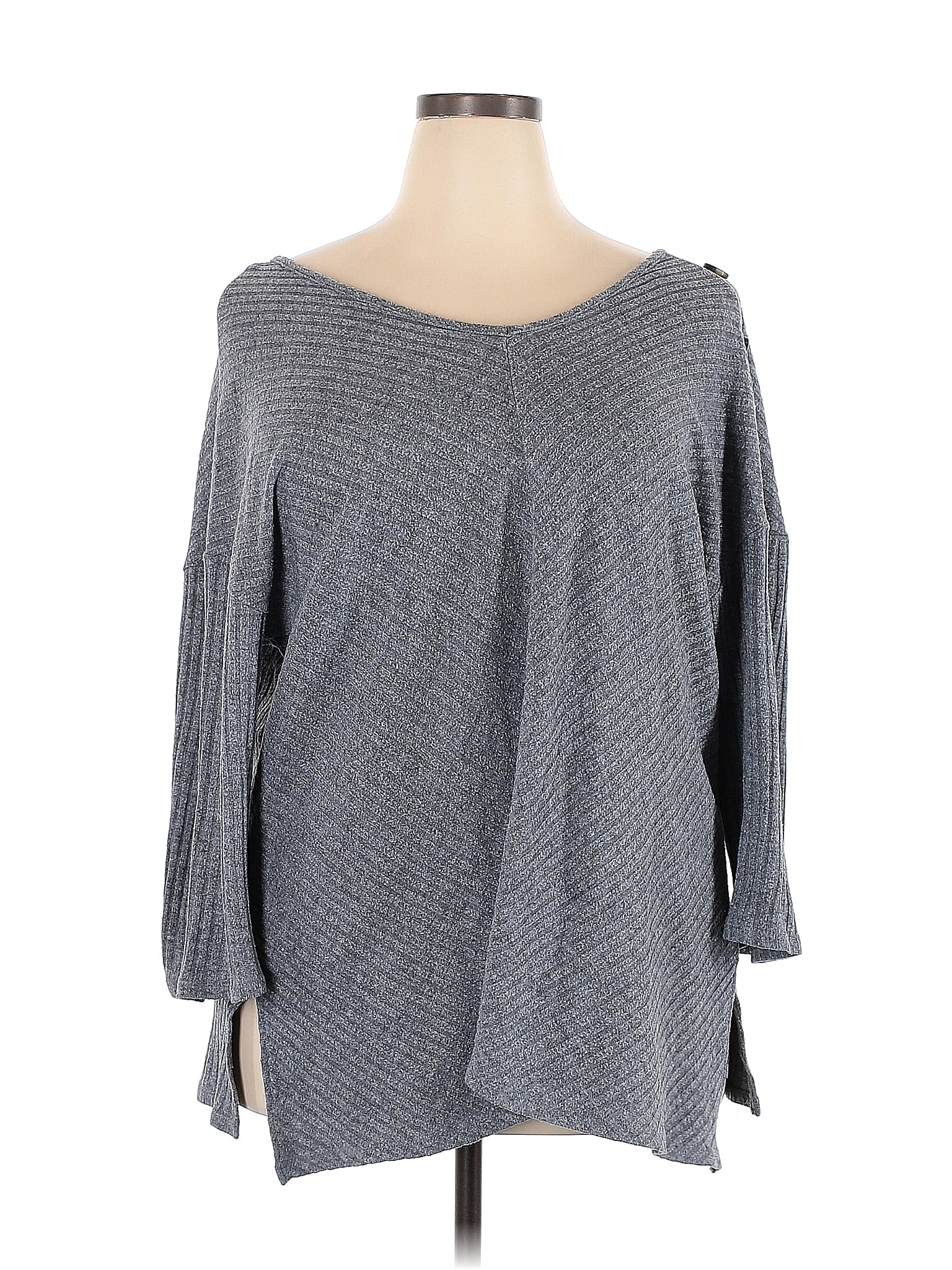 Shannon Ford New York Chevron-herringbone Chevron Gray Long Sleeve Top ...