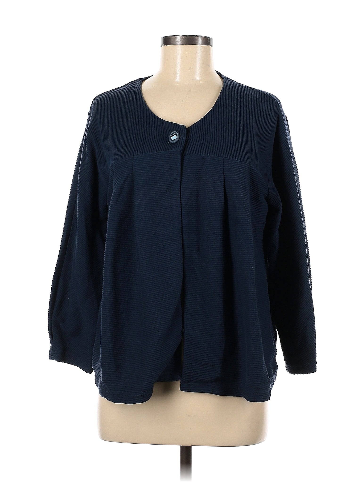 Saturday Sunday Color Block Solid Navy Blue Cardigan Size M - 69% off ...