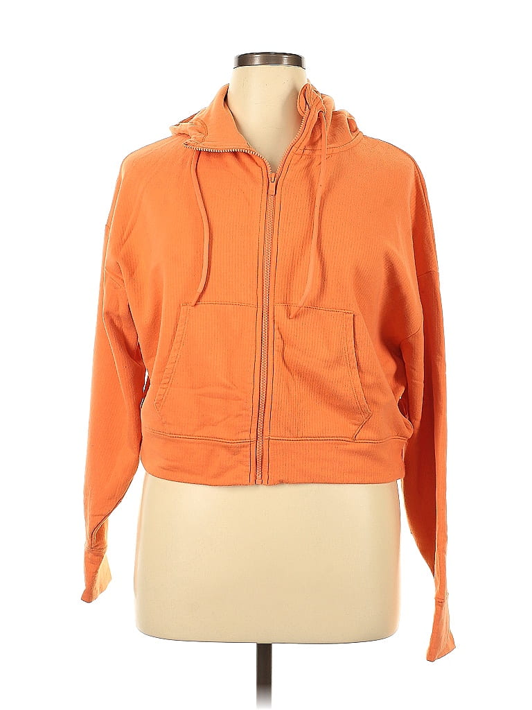 all in motion Solid Orange Zip Up Hoodie Size XL - 40% off | ThredUp