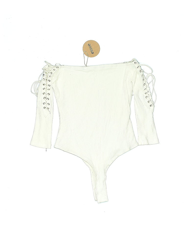 Essue Solid White Ivory Bodysuit Size S - 63% off | ThredUp