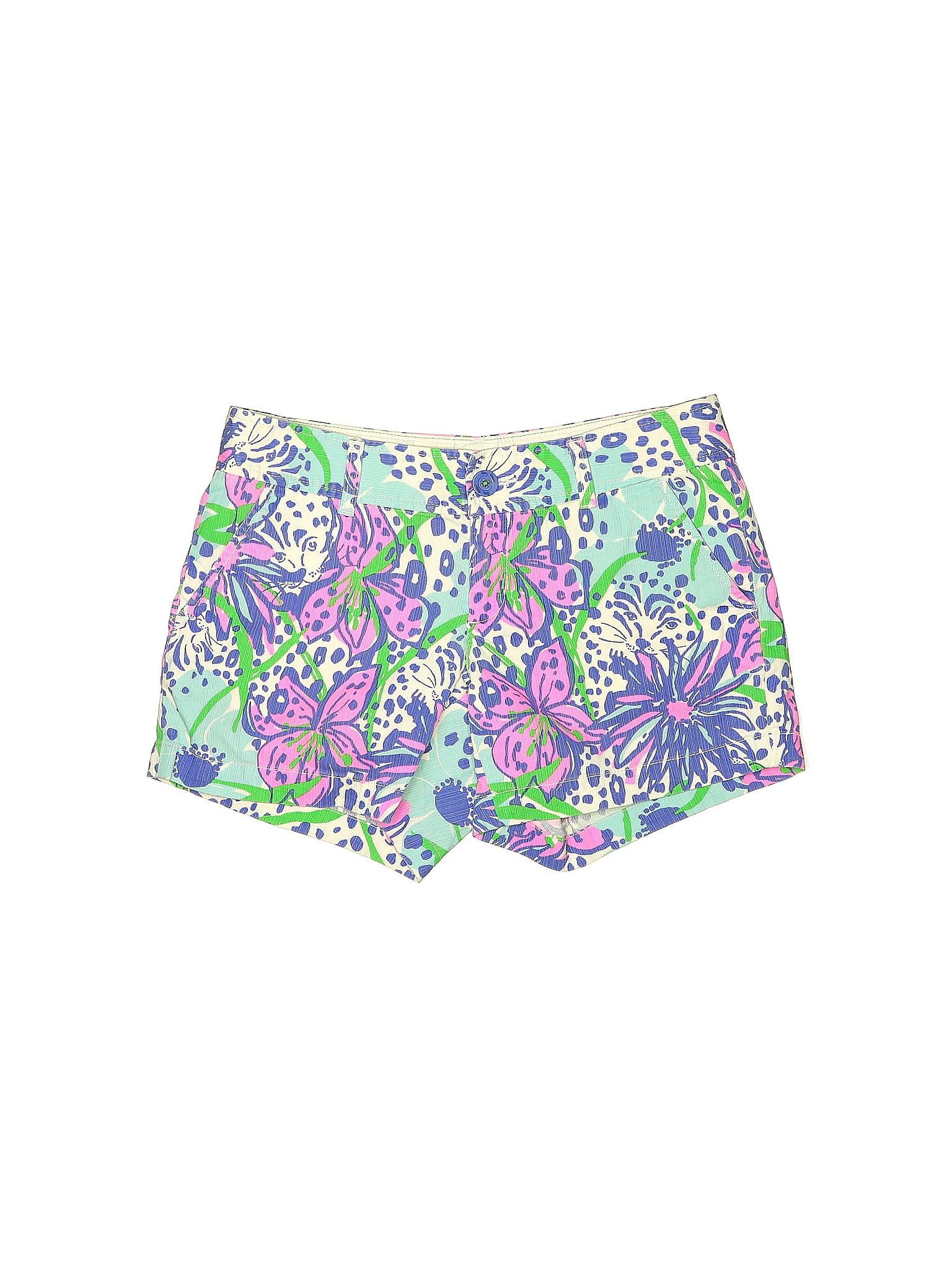 Lilly Pulitzer 100% Cotton Multi Color Purple Shorts Size 4 - 67% off ...