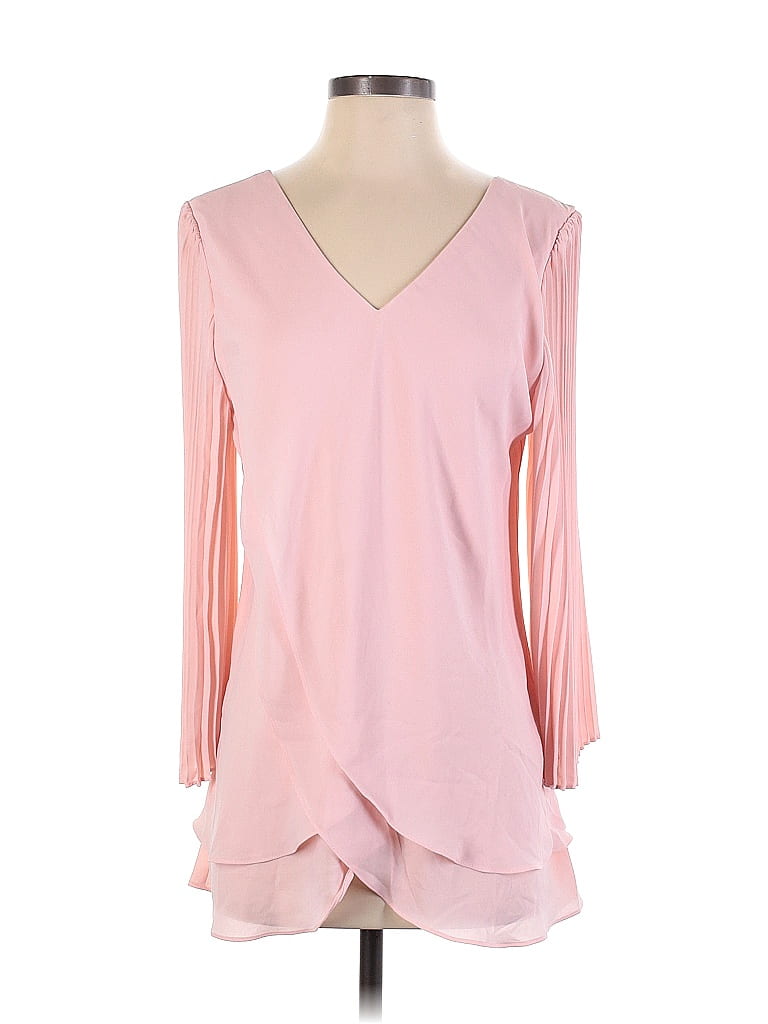 Laurie Felt 100% Polyester Solid Pink Long Sleeve Blouse Size S - 72% off | ThredUp