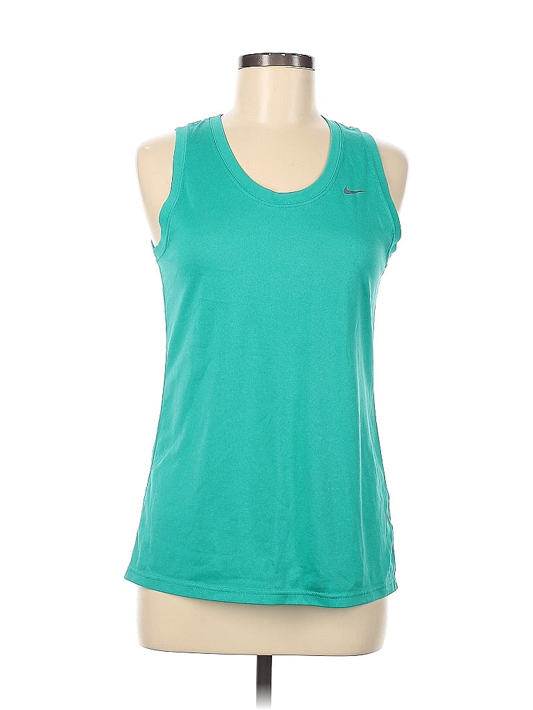 Nike 100% Polyester Teal Active Tank Size M - 74% off | ThredUp