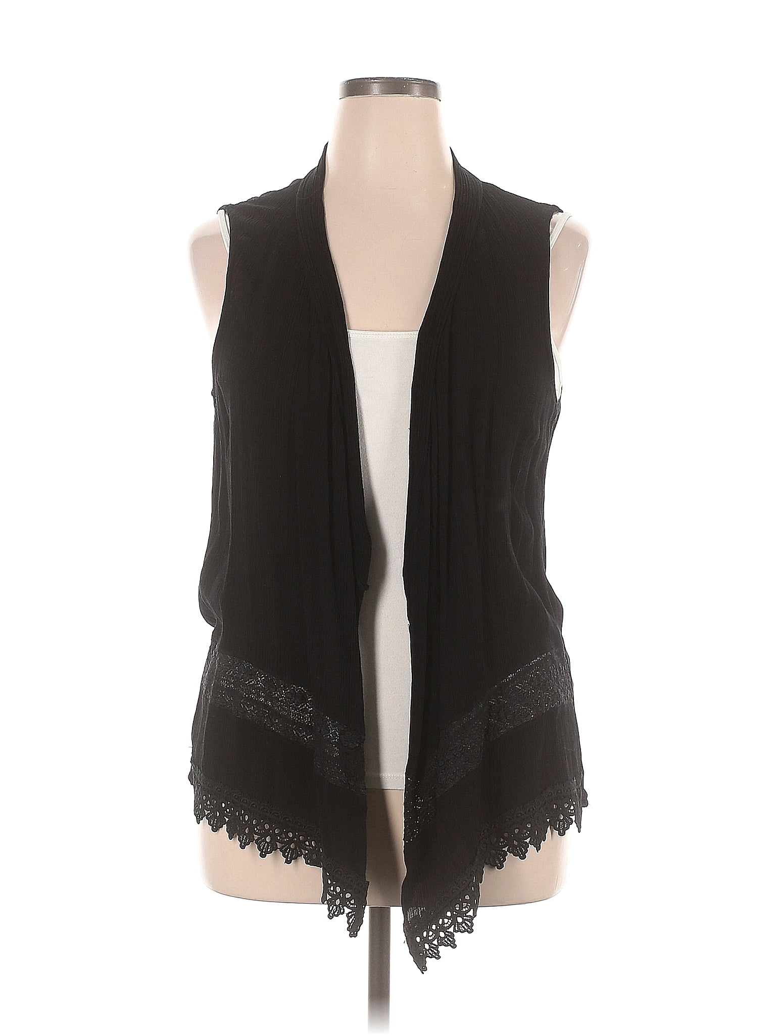 AB Studio Solid Black Vest Size XL - 60% off | ThredUp
